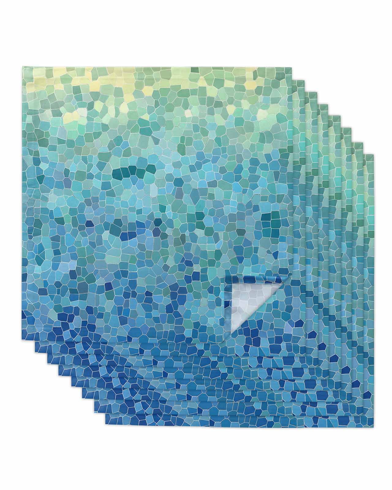 nqOlkjepod Turquoise Blue Teal Cloth Napkins Set of 8 Reusable Dinner ...