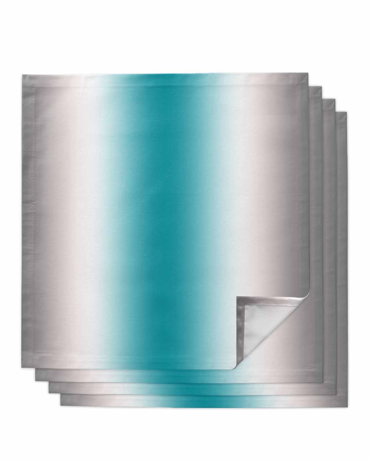 nqOlkjepod Turquoise Gray Ombre Cloth Napkins Set of 4 Reusable Dinner ...