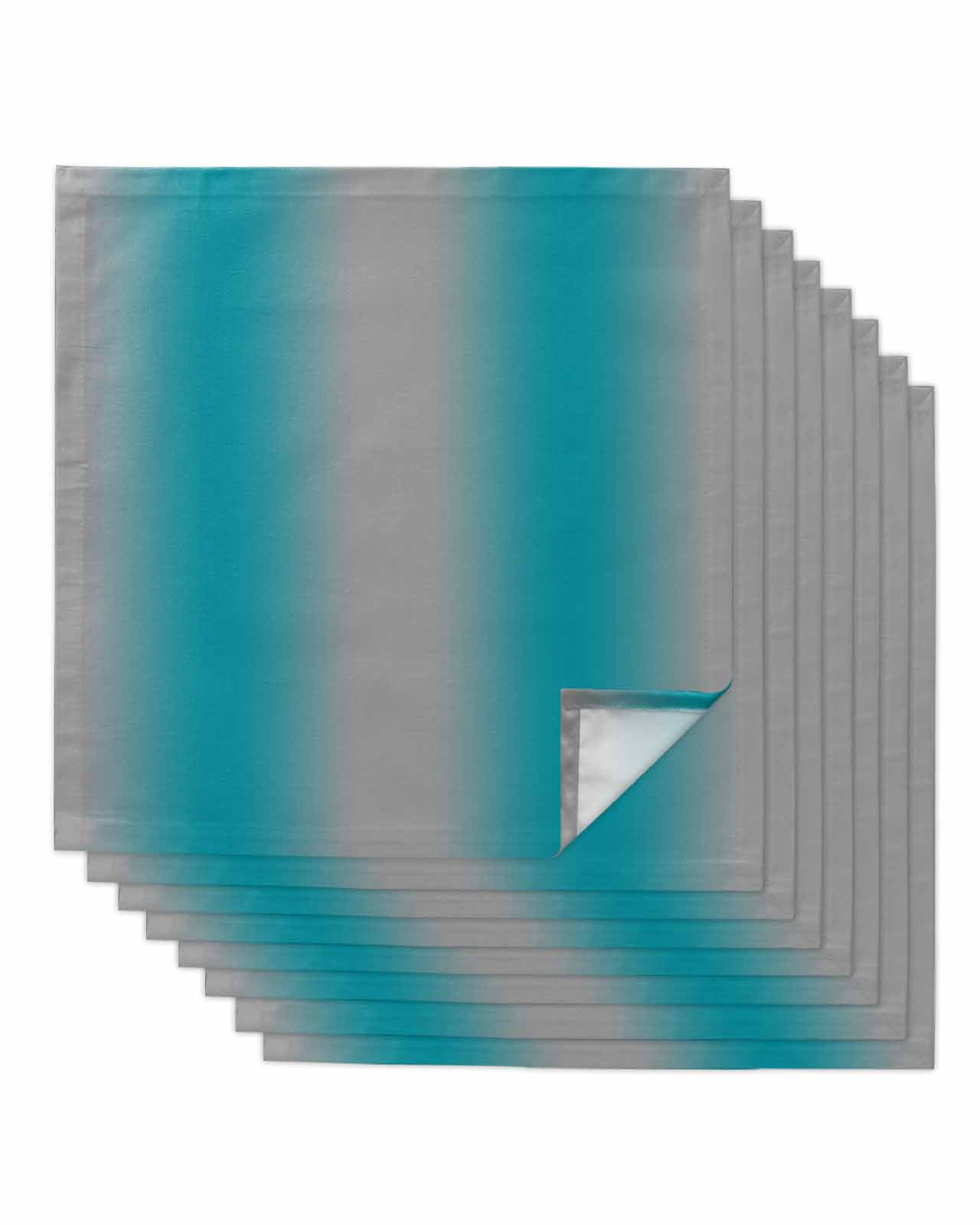 nqOlkjepod Turquoise Ombre Cloth Napkins Set of 8 Reusable Dinner ...