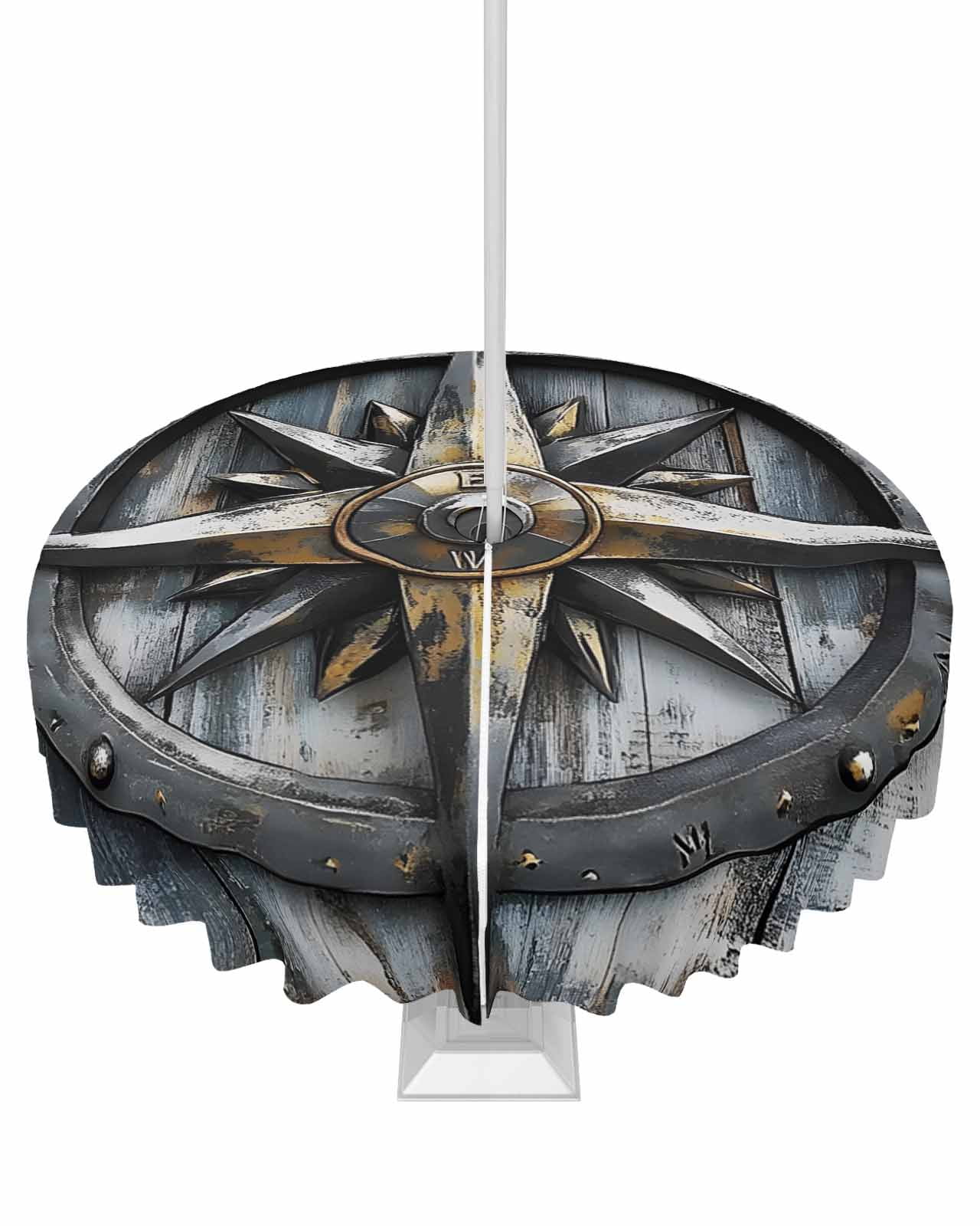 nqOlkjepod Vintage Coastal Outdoor Tablecloth with Umbrella Hole ...