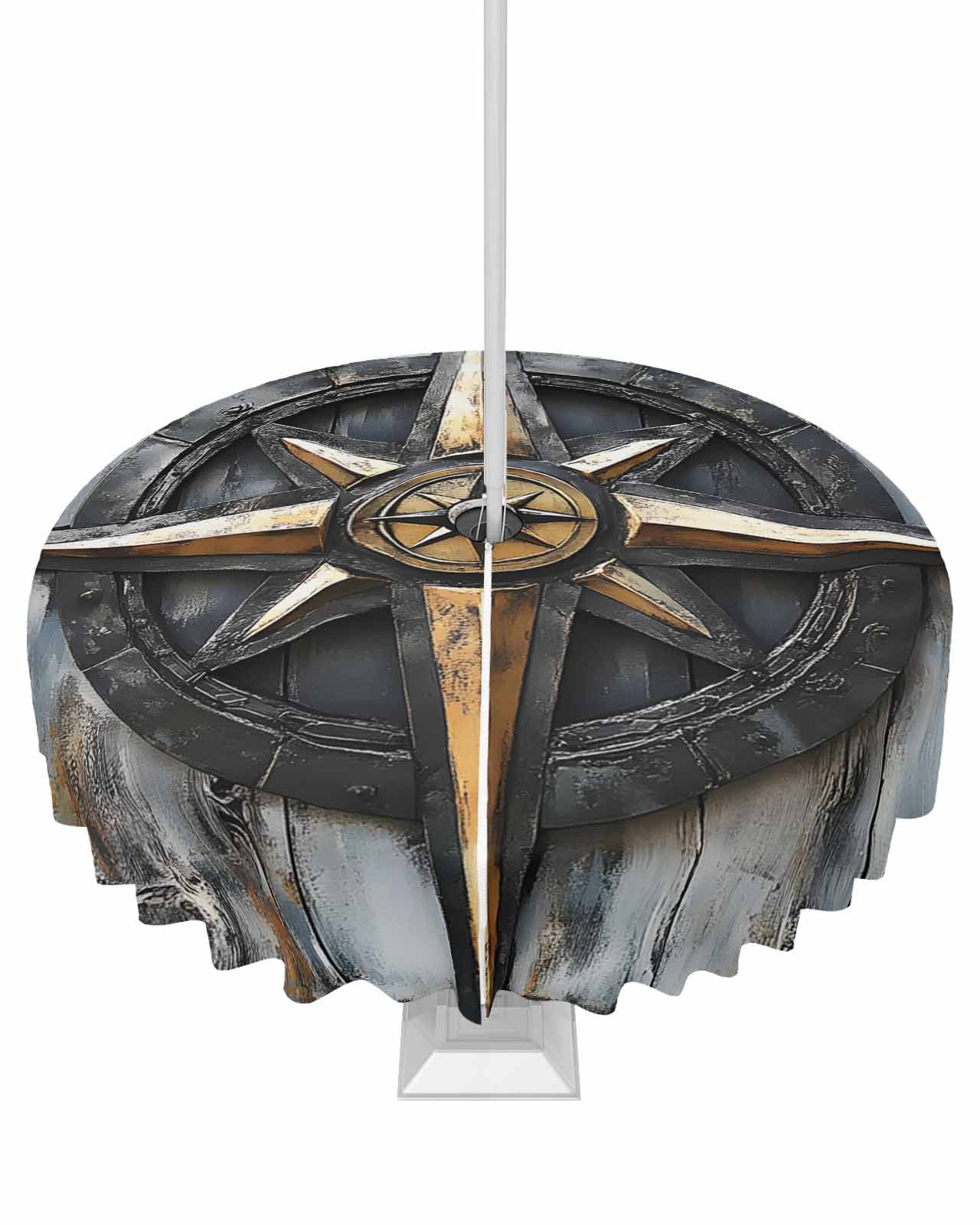 nqOlkjepod Vintage Coastal Outdoor Tablecloth with Umbrella Hole ...