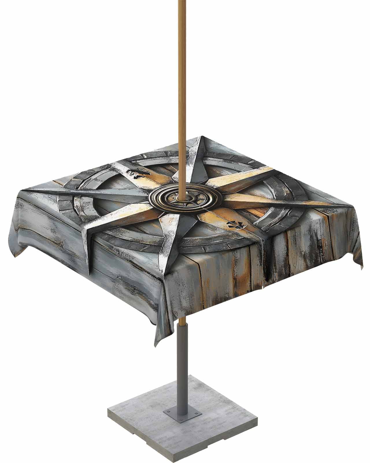 nqOlkjepod Vintage Coastal Outdoor Tablecloth with Umbrella Hole ...