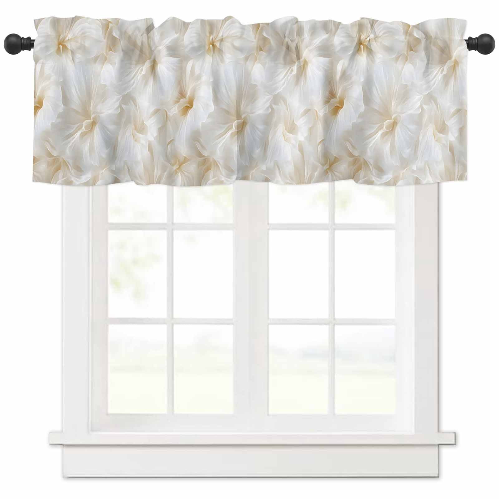 nqOlkjepod Vintage Flower Farmhouse Short Window Curtain Valances ...