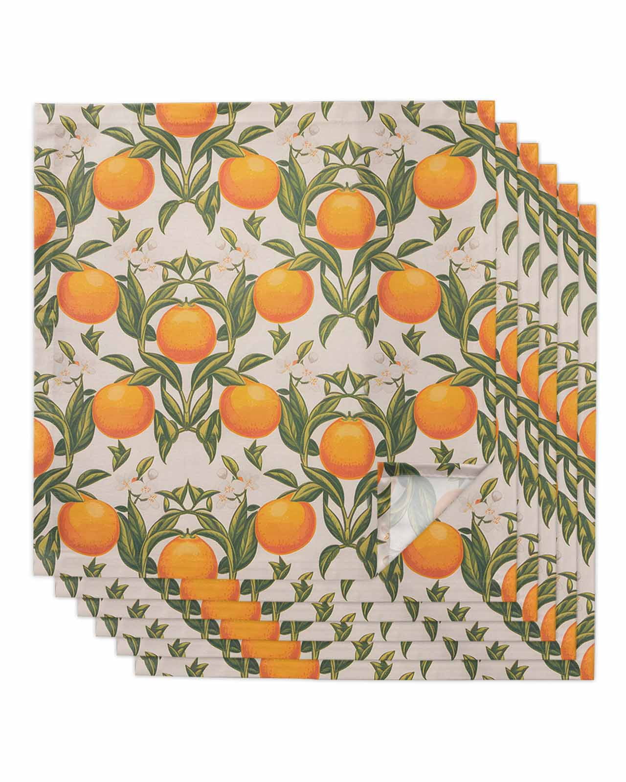 nqOlkjepod Vintage Orange Cloth Napkins Set of 6 Reusable Dinner ...