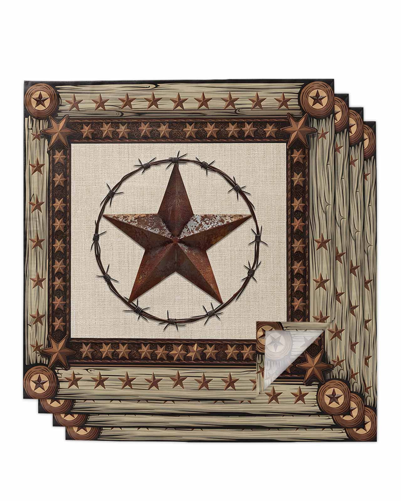 nqOlkjepod Vintage Rustic Cloth Napkins Set of 4 Reusable Dinner ...