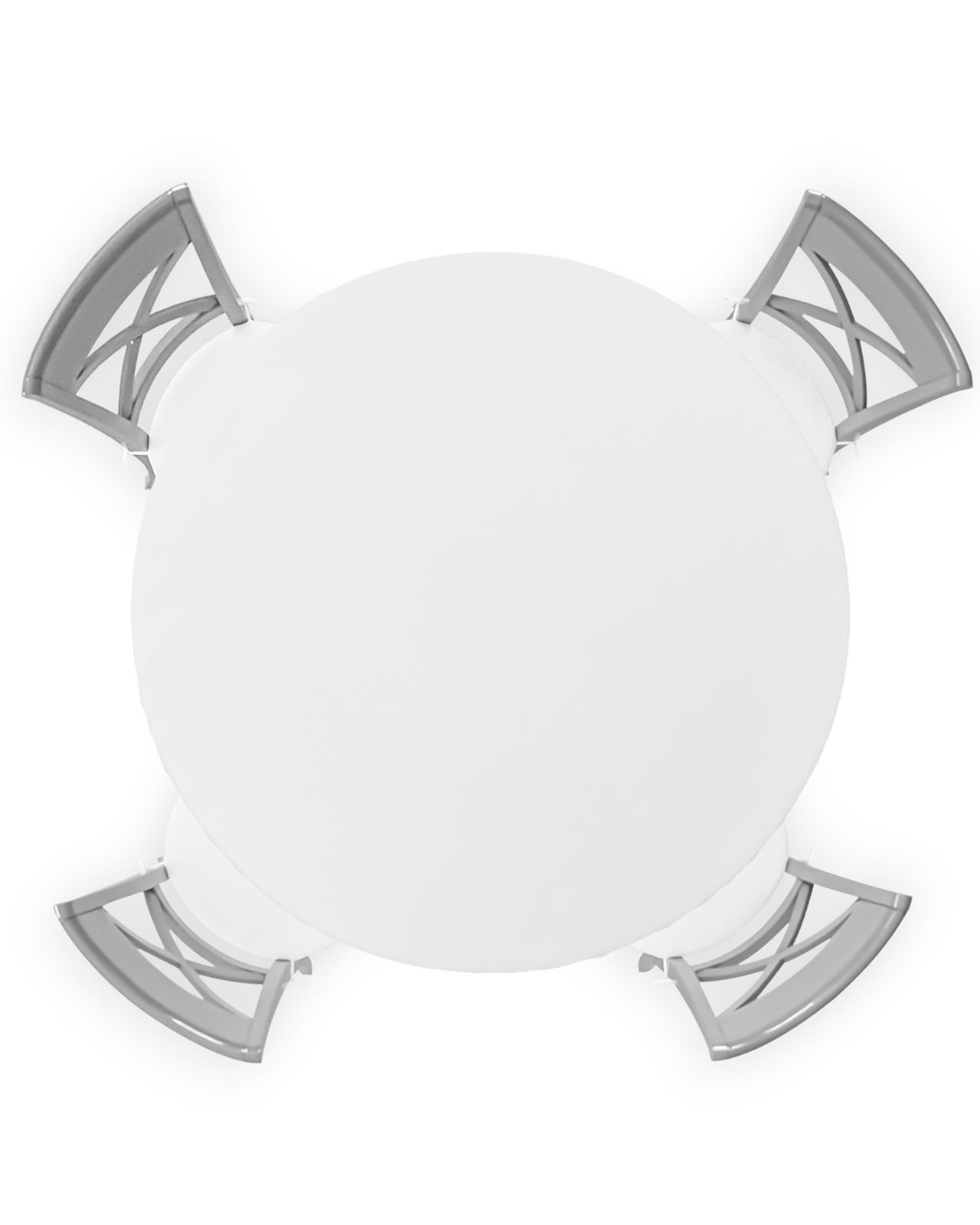 nqOlkjepod White Round Tablecloth, Fitted Table Cover with Elastic for ...