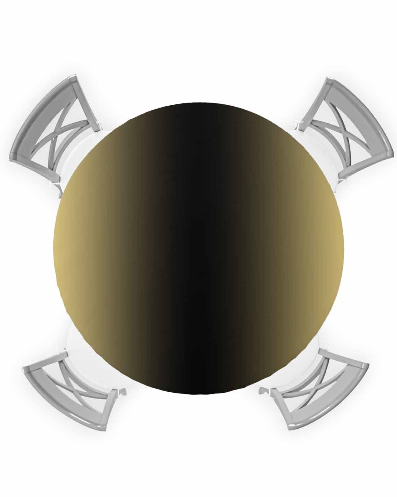 nqOlkjepod Yellow Black Ombre Round Tablecloth, Fitted Table Cover with ...