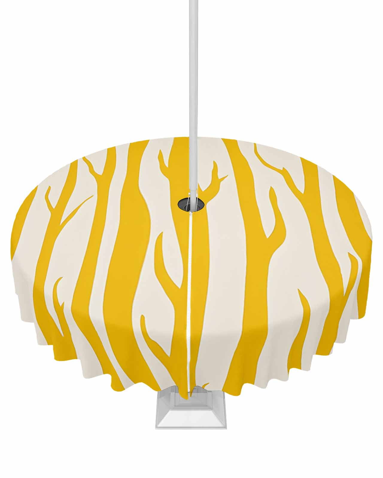 nqOlkjepod Yellow Branches Outdoor Tablecloth with Umbrella Hole ...