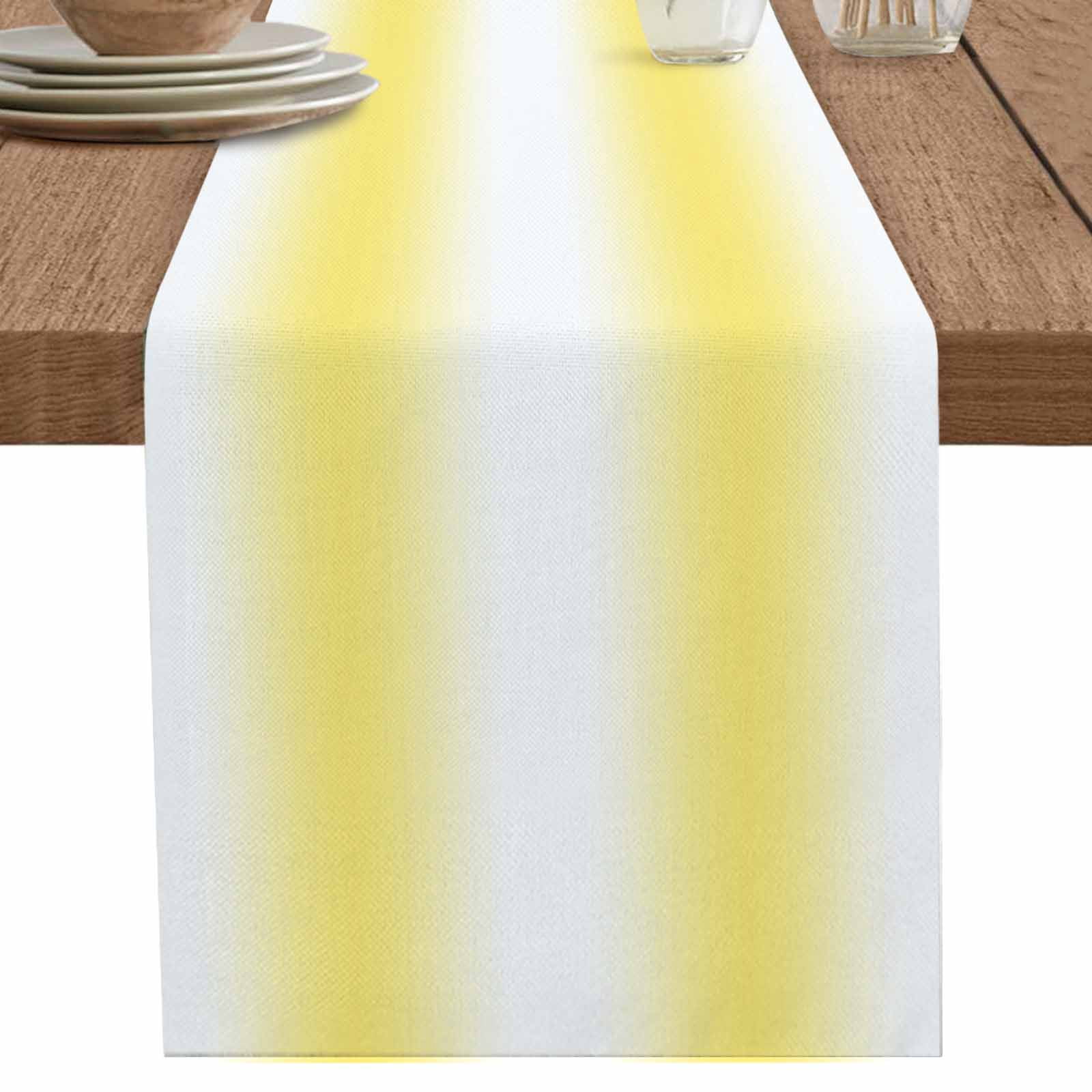 nqOlkjepod Yellow Ombre Table Runner 72 Inches Long Farmhouse Dress ...