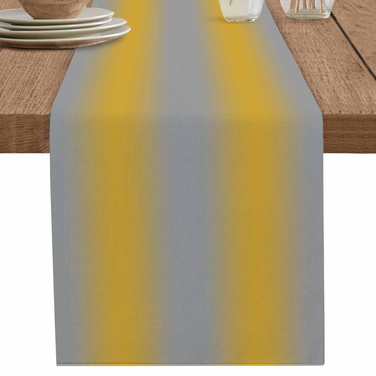 nqOlkjepod Yellow Ombre Table Runner 72 Inches Long Farmhouse Dress ...