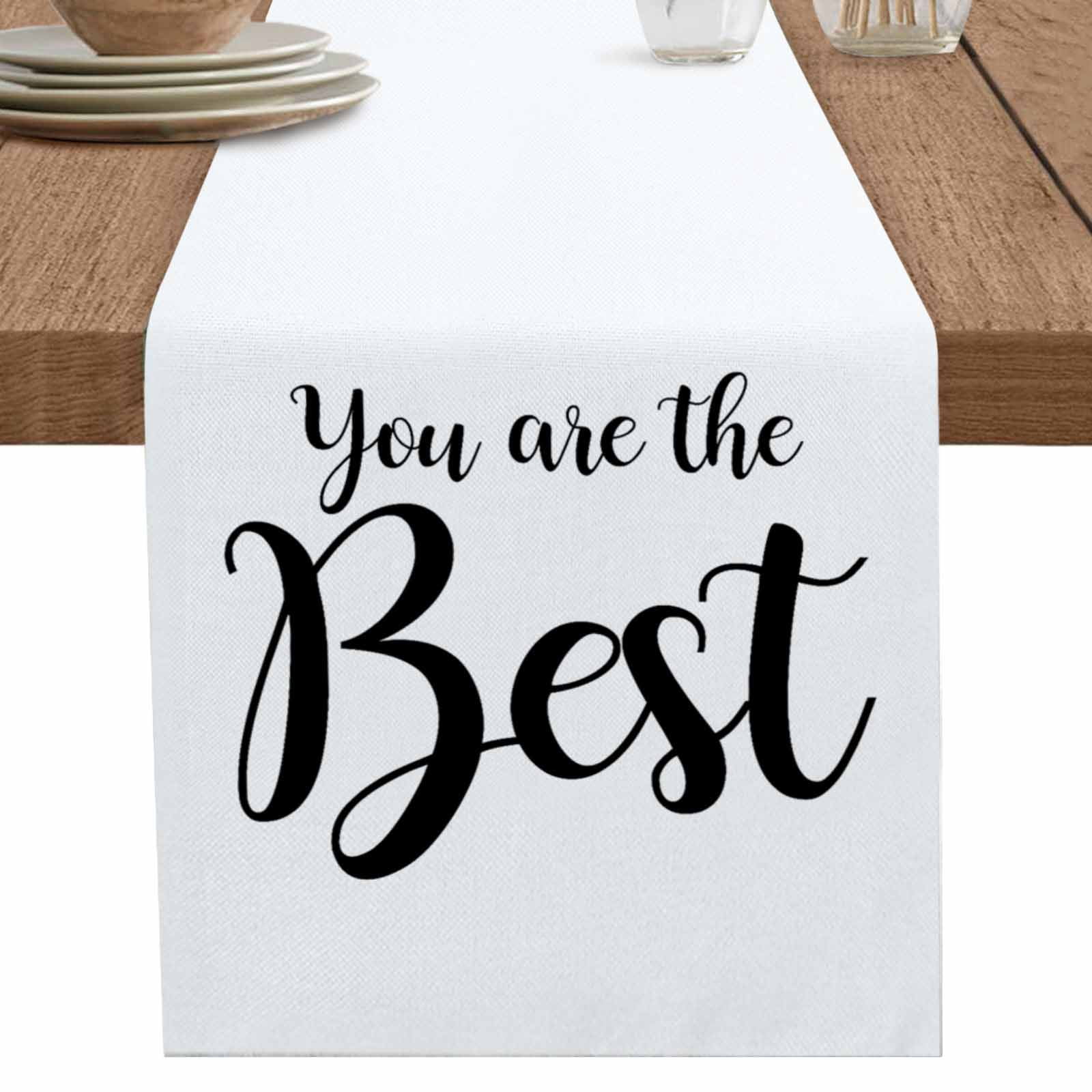 nqOlkjepod You Are The Best Table Runner 108 Inches Long Farmhouse ...