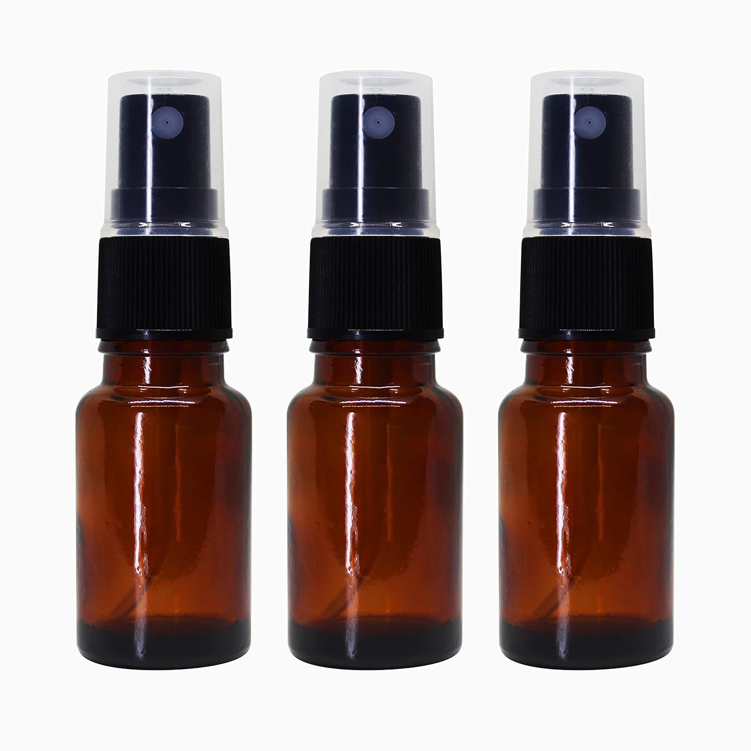 nsb herbals 10 ml Refillable Amber Fine Mist Spray Glass Bottles with Leak Proof Spray Pump for ...