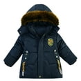 nsendm Boys Windbreaker Jacket Jacket Children Boy Clothes Warm Coat Hooded Kids Boys Coat ...