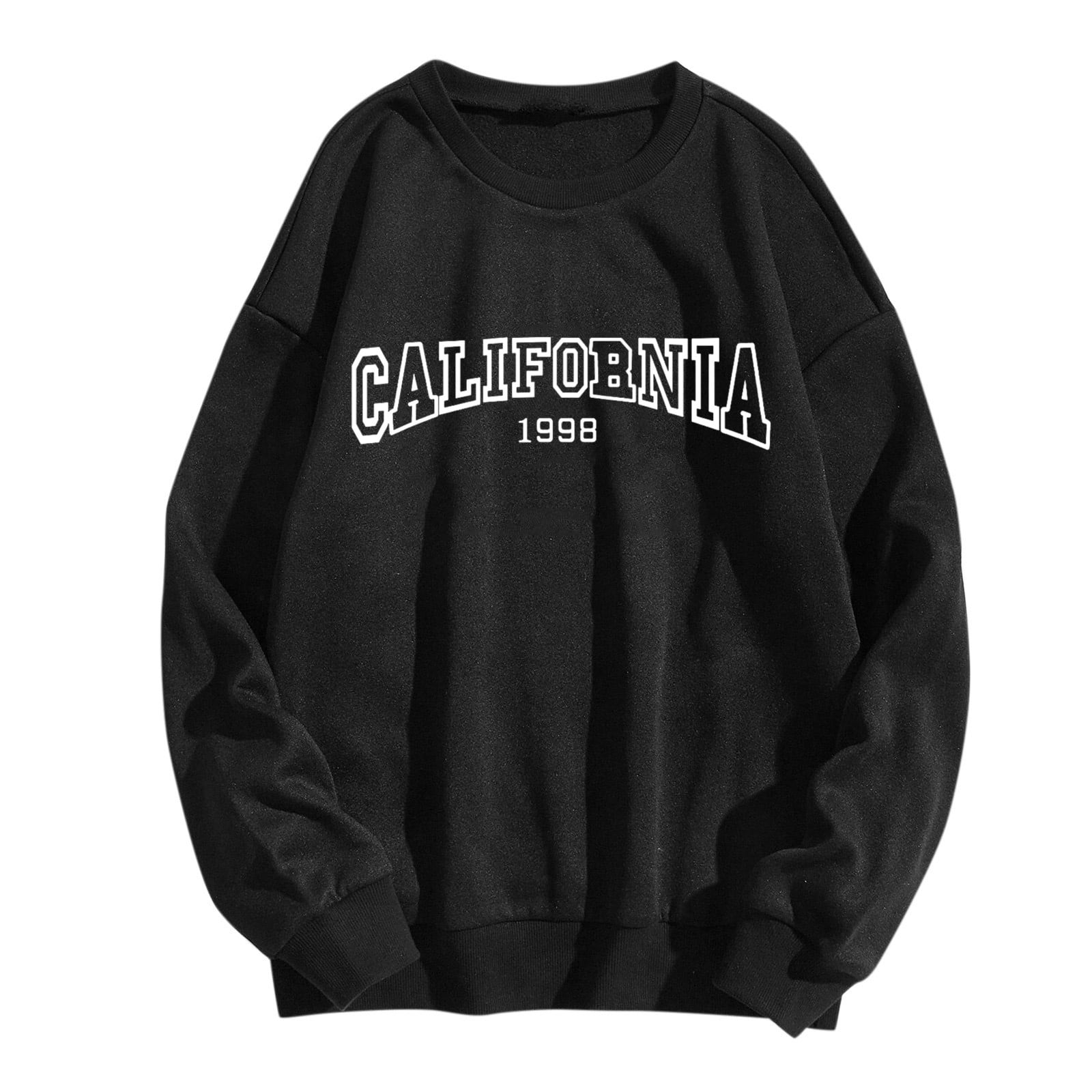 nsendm Hoodies plus Size Womens Daily Print Sweatshirt Long Pullover ...