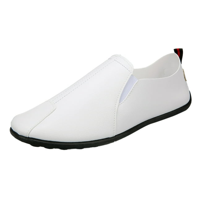 Nsendm Male Shoes Adult Comfortable Shoes Men Casual Slip Flat Round Toe Breathable Slip On Lazy
