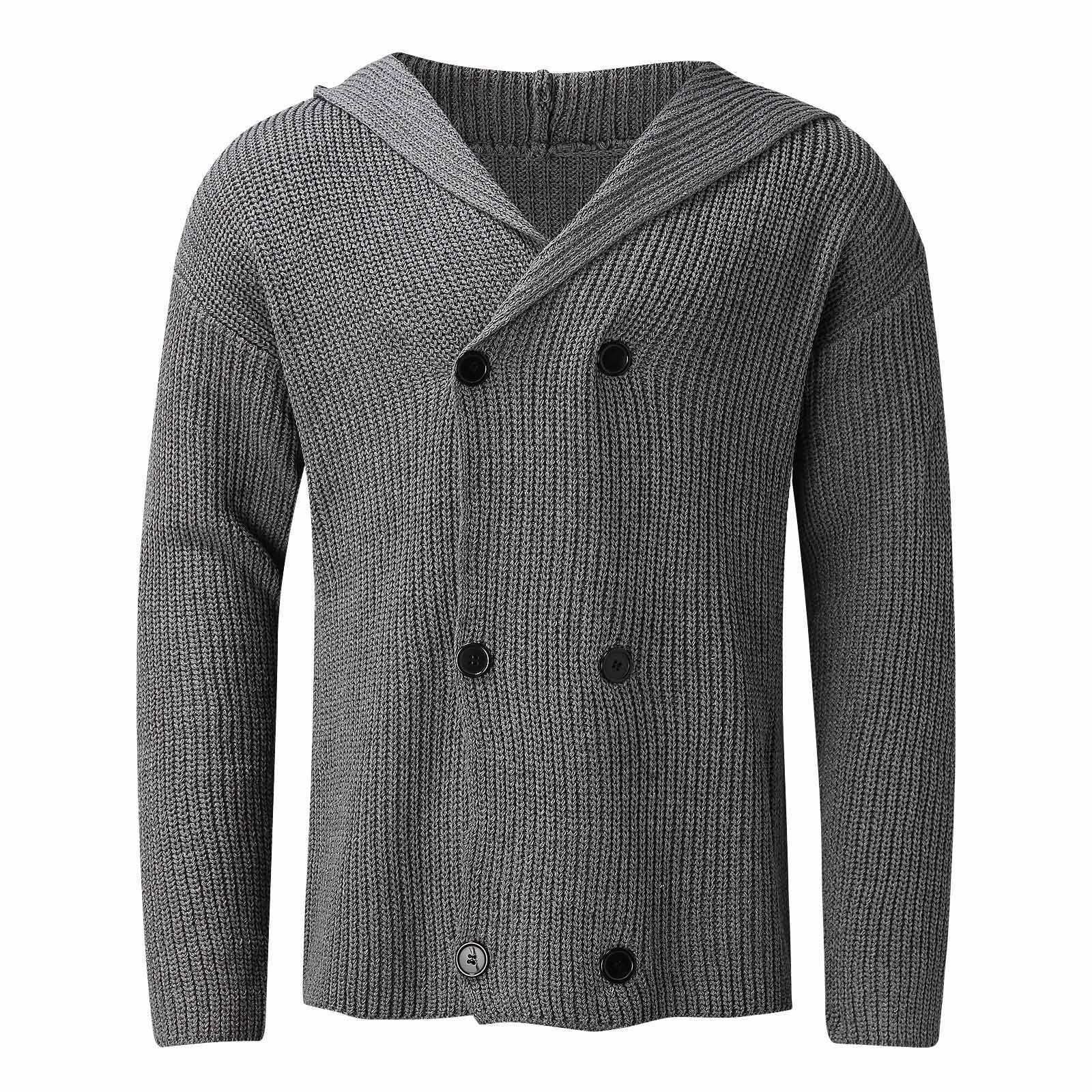 Nsendm Mens Cardigan Sweaters With Buttons Tallmens Lightweight Ruffle Shawl Collar Cardigan