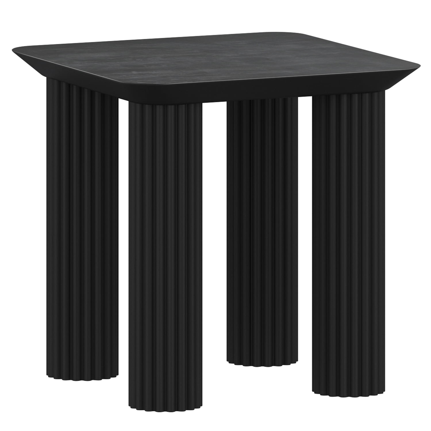 !nspire Mid-Century Modern Solid Wood Accent Table - Black - Walmart.com