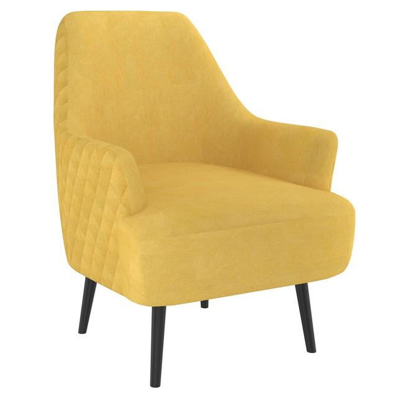 !nspire Modern Fabric and Solid Wood Accent Chair - Mustard and Black ...