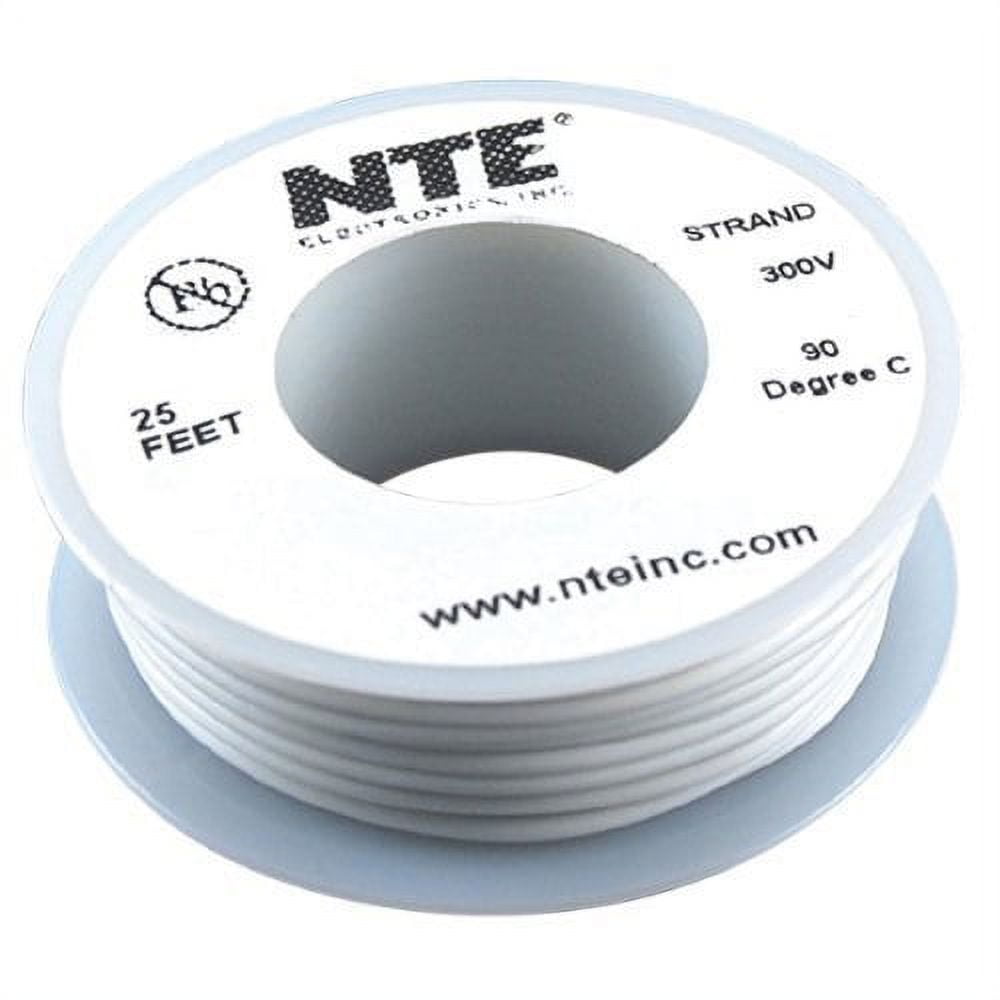 nte electronics wh26-09-25 hook up wire, stranded, type 26 gauge, 25 ...