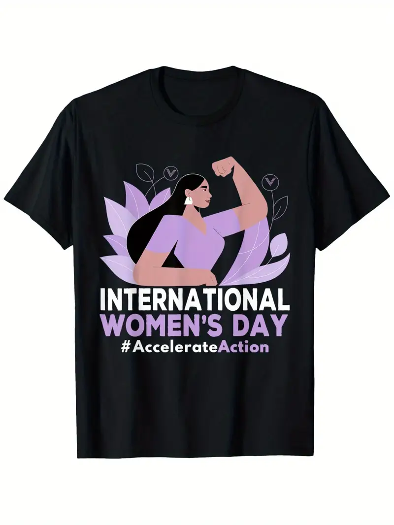 nternational Women's Day 2025 IWD Accelerate Action T-Shirt - Black ...
