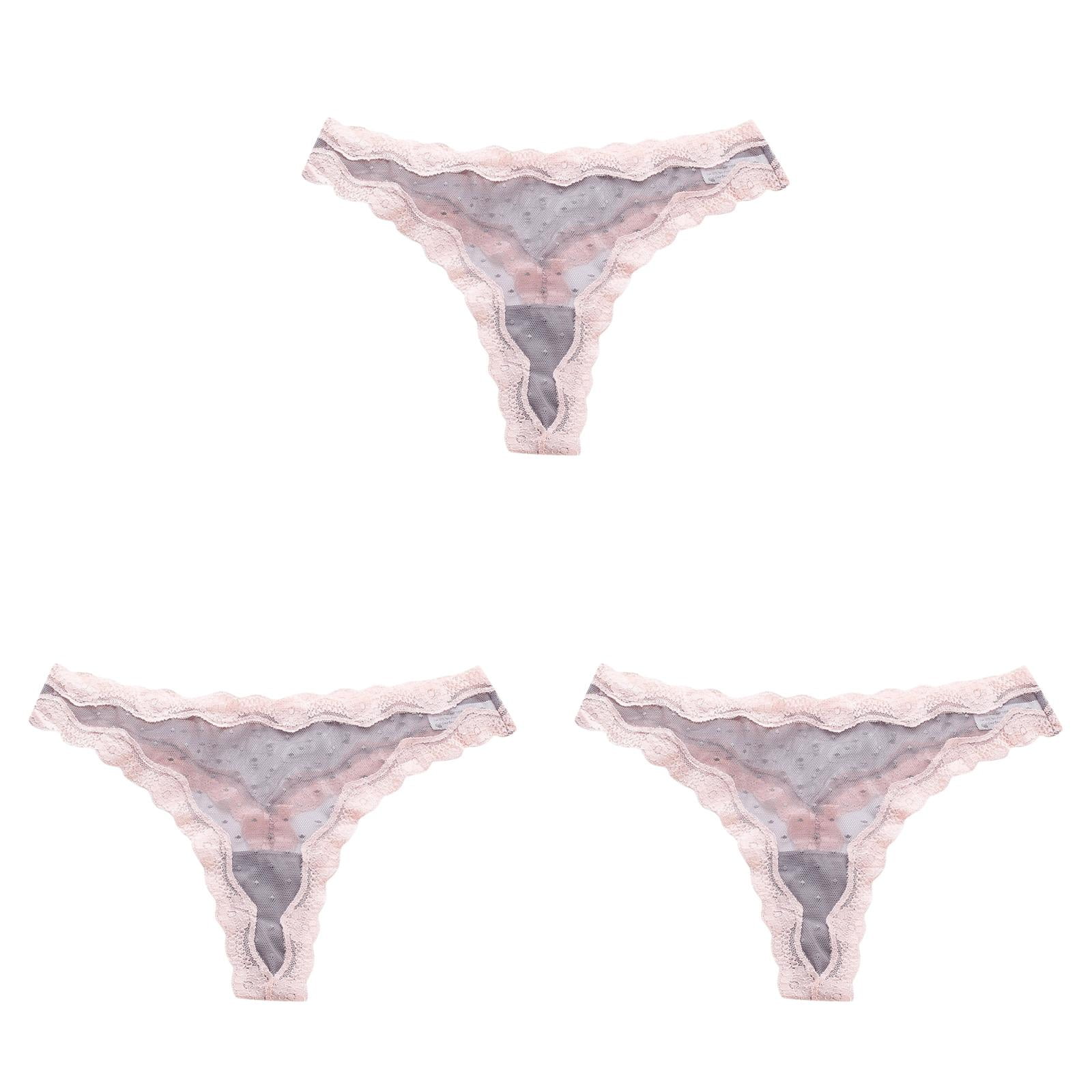 nties Seamless No Show Sheer Mesh Paneling Contrast Boxers Women Loose ...