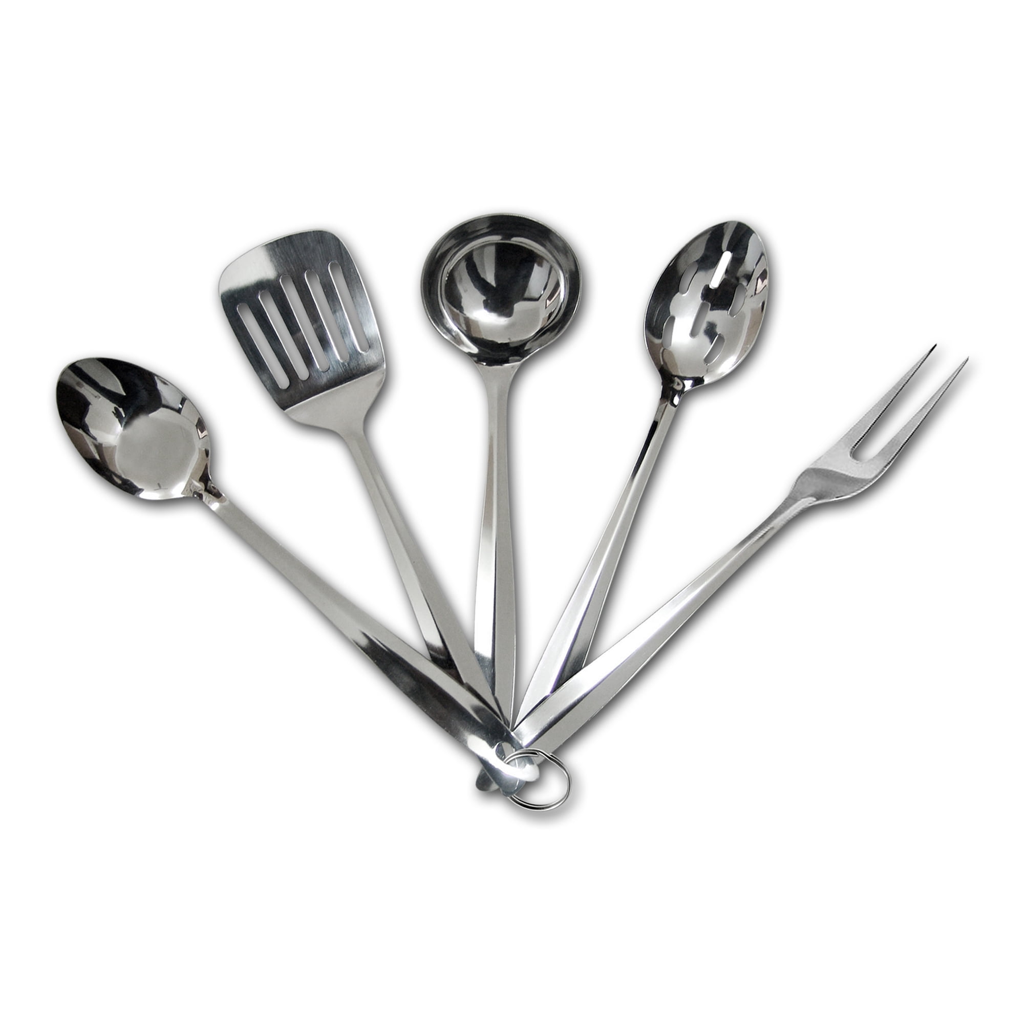 nu steel 5-piece Everyday Kitchen & Cooking Utensil Sets Stainless ...