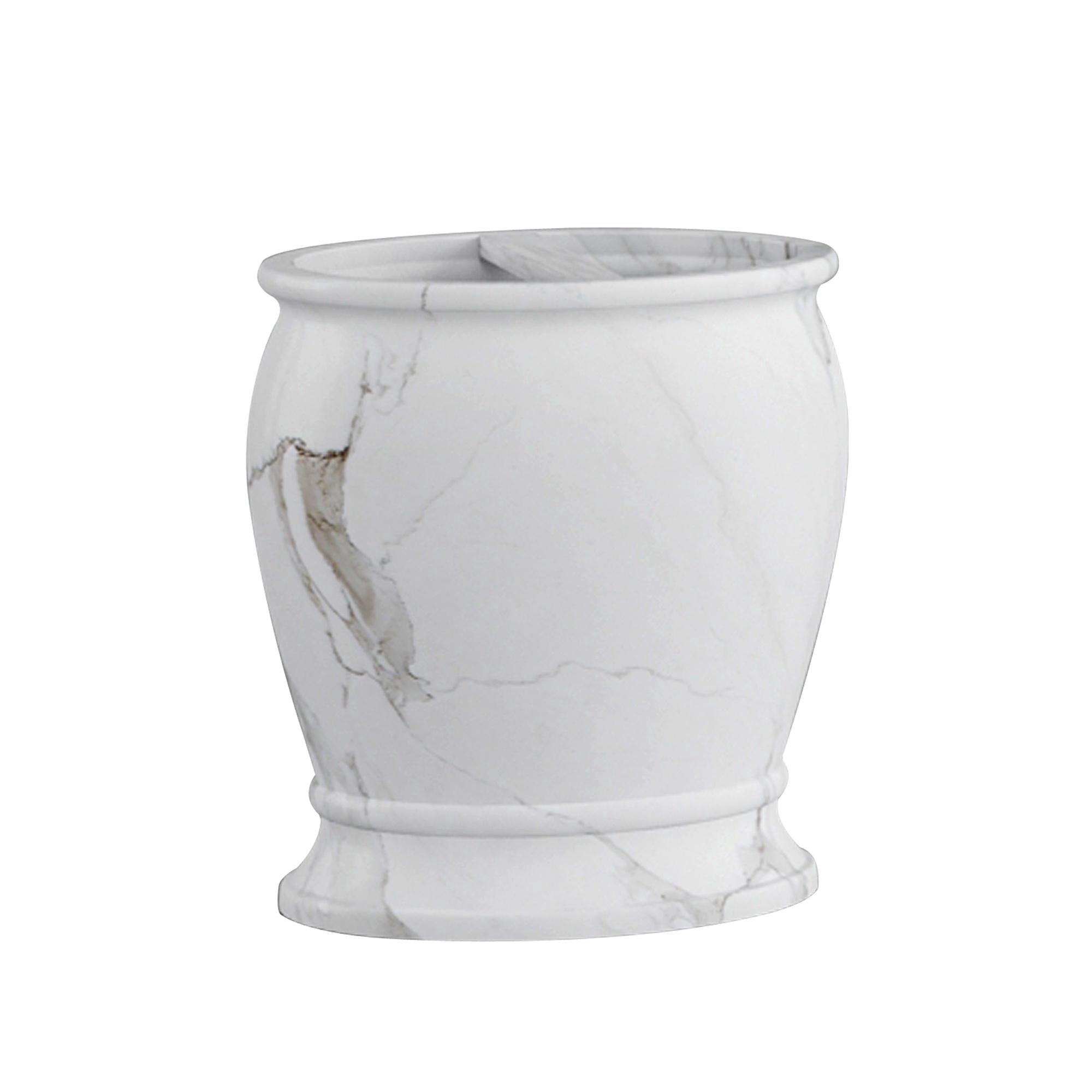 nu steel Compton Toothbrush Holder in Marble Patterned Resin RES854-4H ...