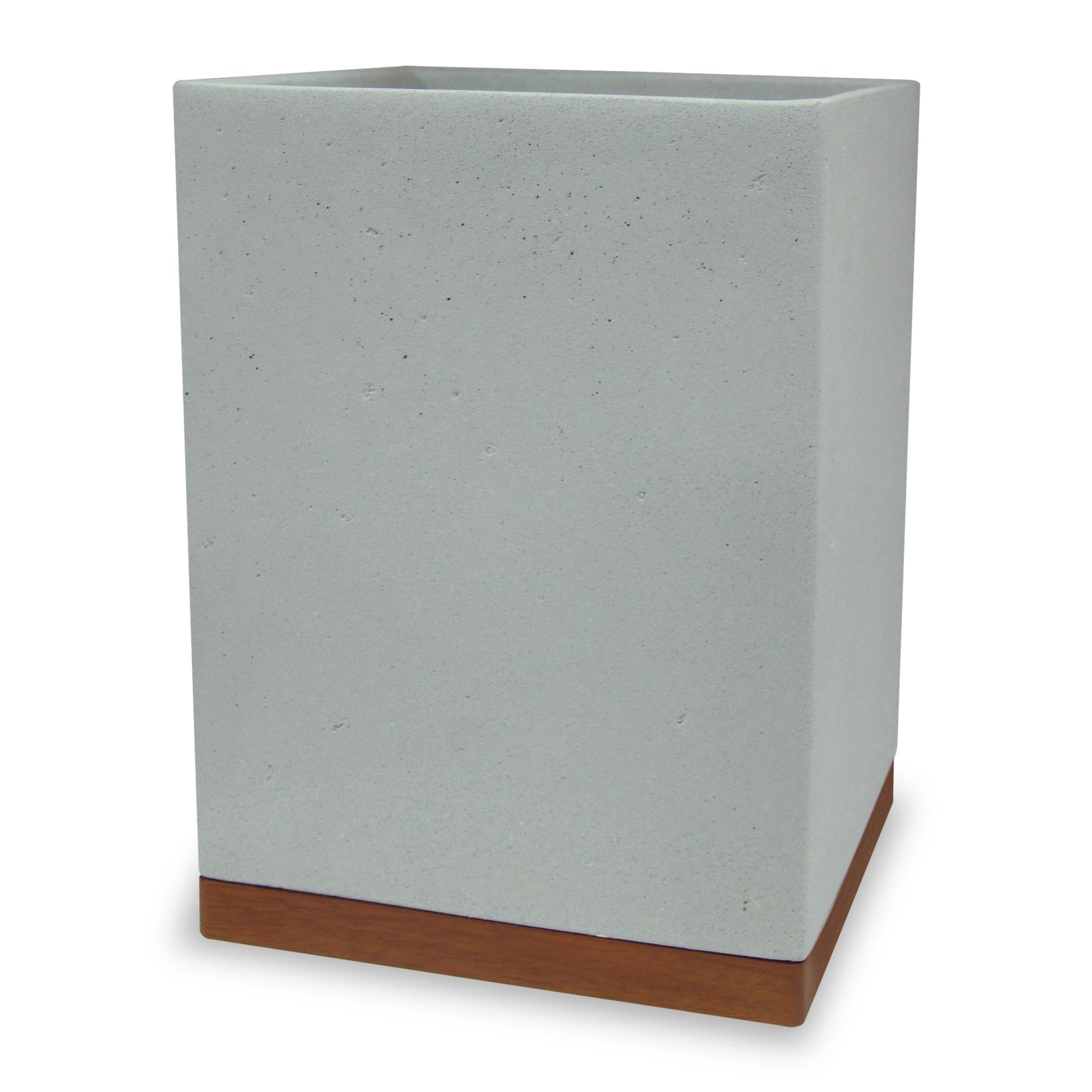 nu steel Concrete, Made of Cement Small Trash Can Wastebasket, Garbage ...