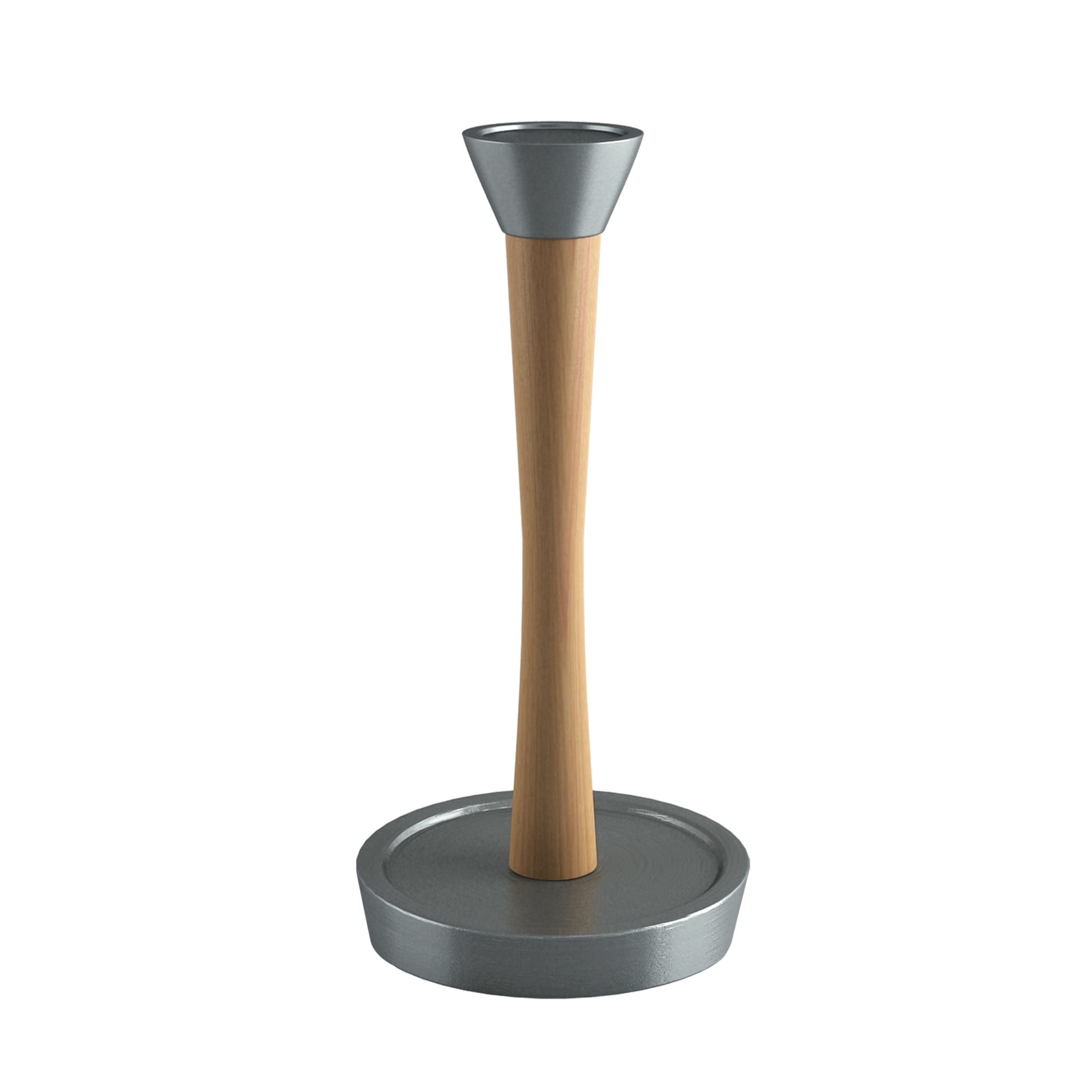 nu steel Wood Standing Paper Towel Holder - Weighted Base for Standard ...