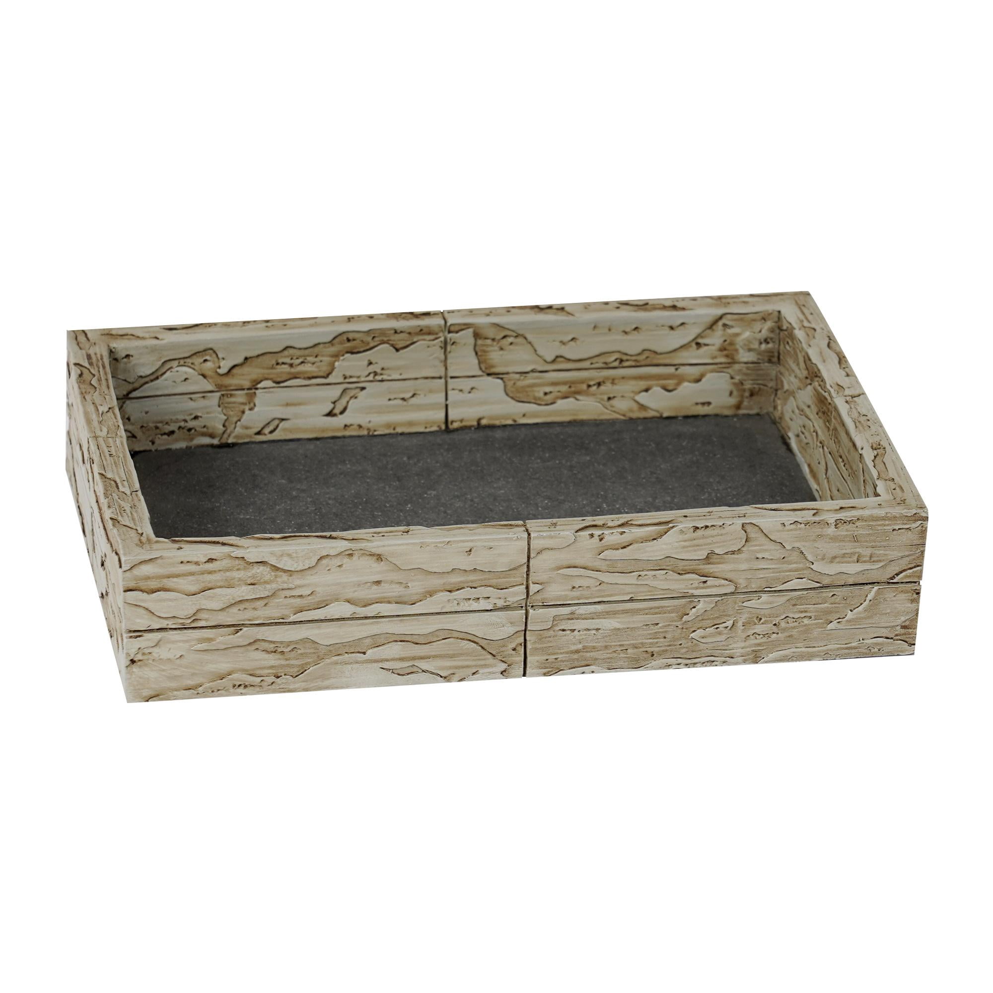 nu steel nu steel Rustic, Made of Cement Dish Tray for Bathroom ...