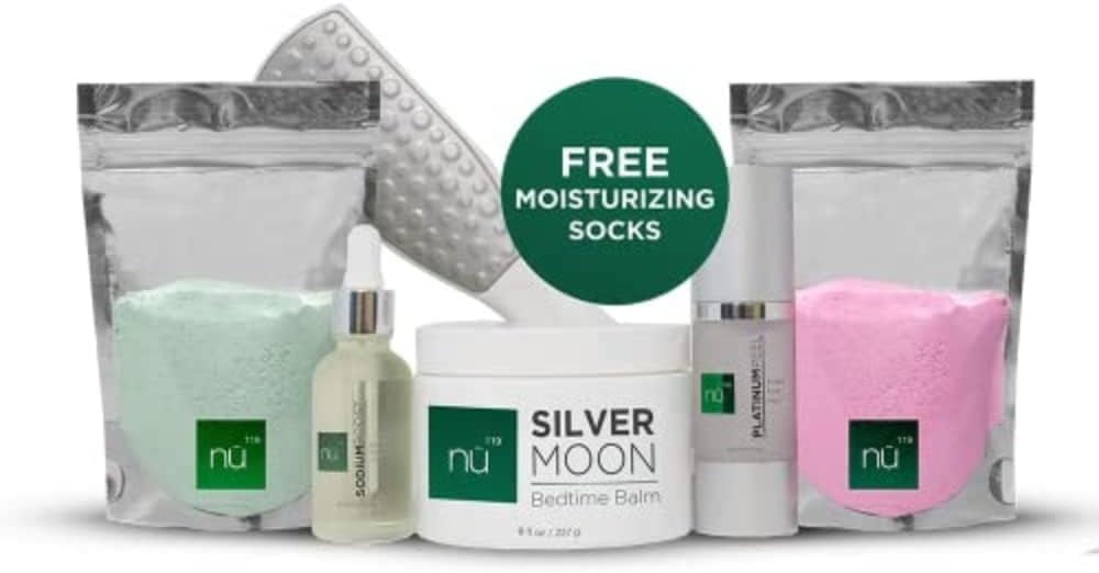 nu119 Pedicure Kit | Professional Home Foot Spa Set - Exfoliator File ...