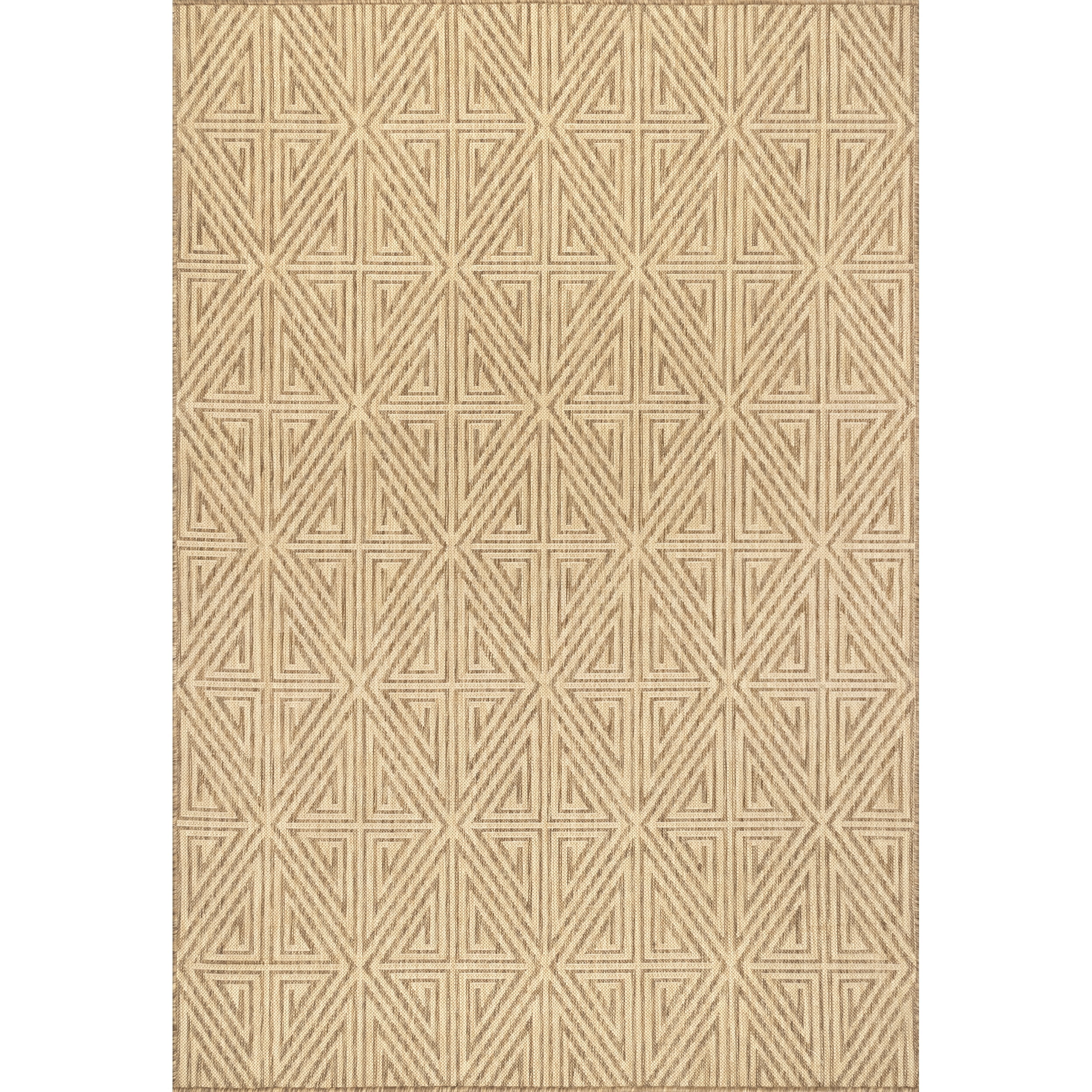 nuLOOM Abstract Trellis Indoor/Outdoor Area Rug, Beige, Geometric ...