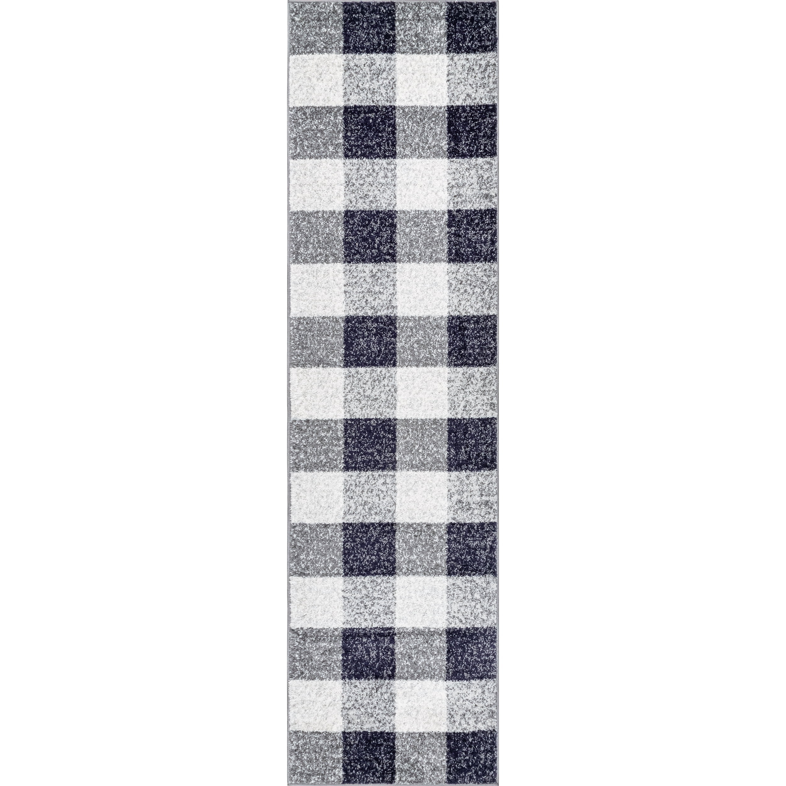 nuLOOM Aisha Buffalo Plaid Runner Rug, 2' 5" x 9' 6", Navy - Walmart.com