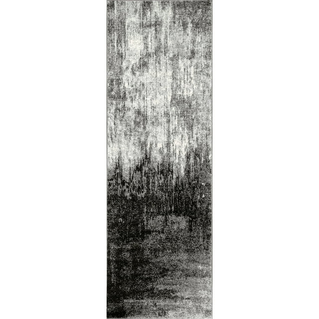 nuLOOM Alayna Abstract Runner Rug, 2' 8" x 8', Black - Walmart Business ...