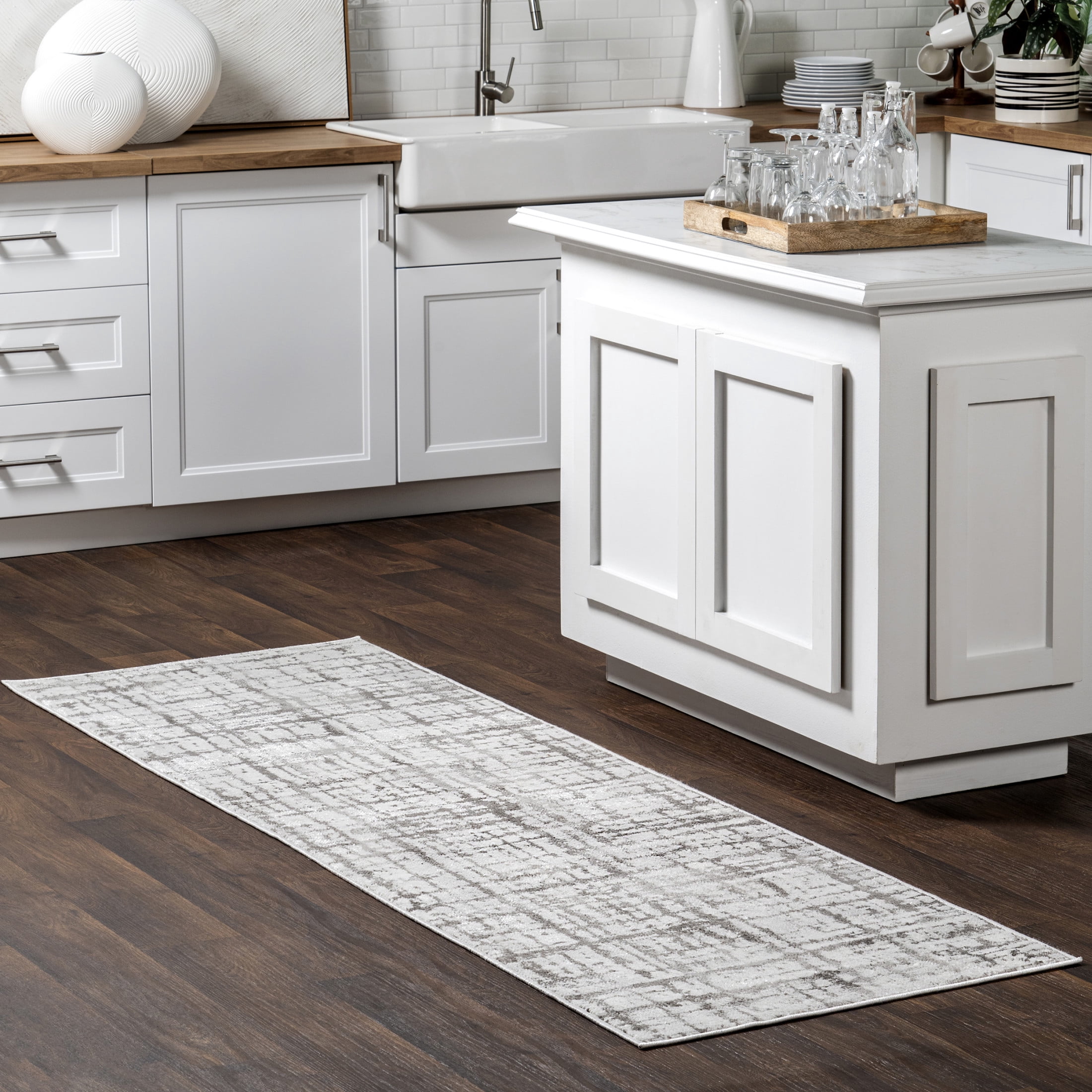 nuLOOM Annie Modern Crosshatch Abstract Area Rug, 2' 8" x 8', Runner ...