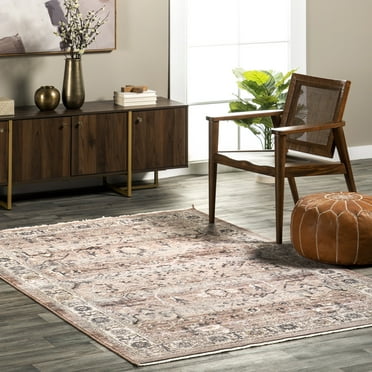 nuLOOM Acacia Raised Diamond Tasseled Area Rug, 5' x 8', Beige ...