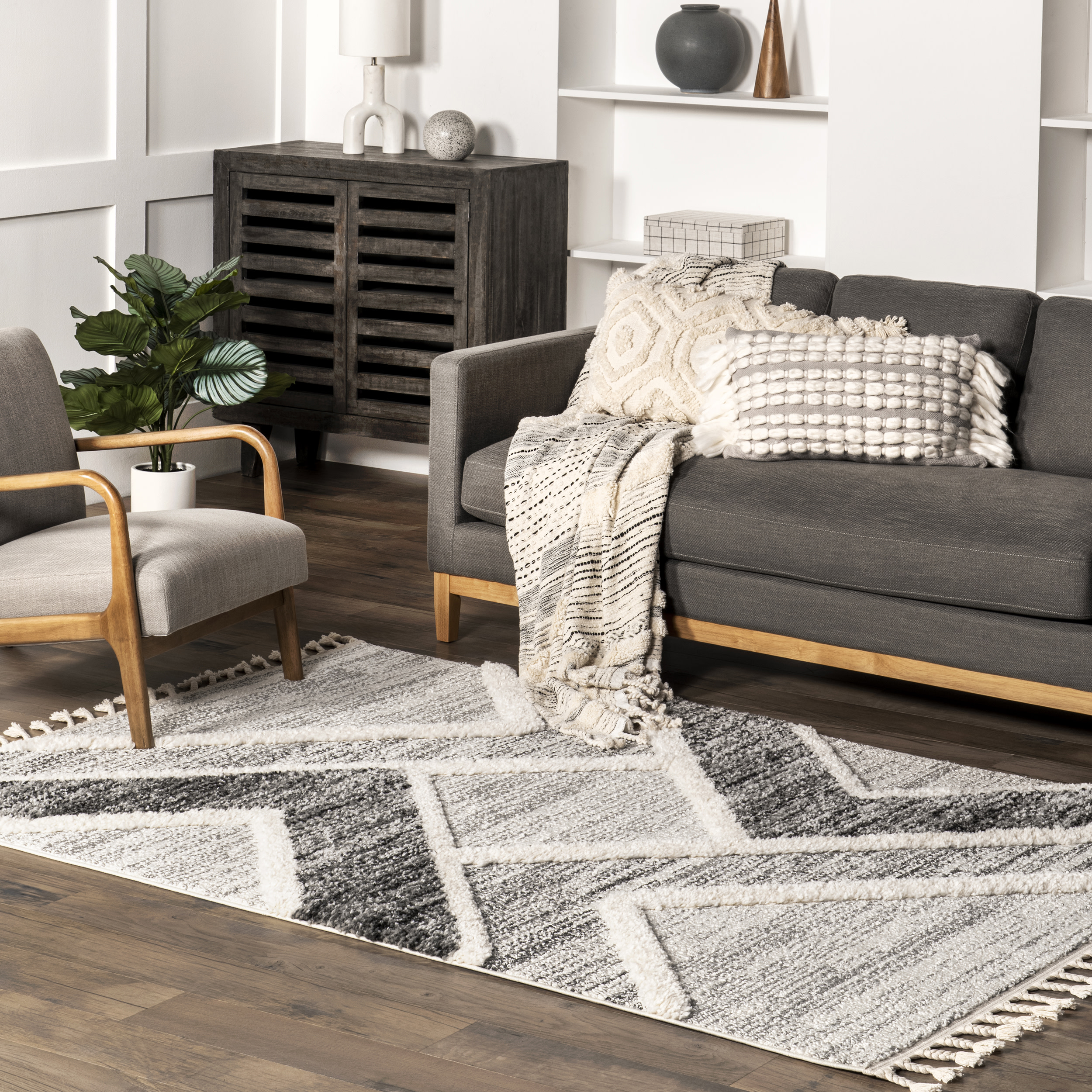 nuLOOM Area Rug, 5' 3" x 7' 6", Gray - Walmart.com