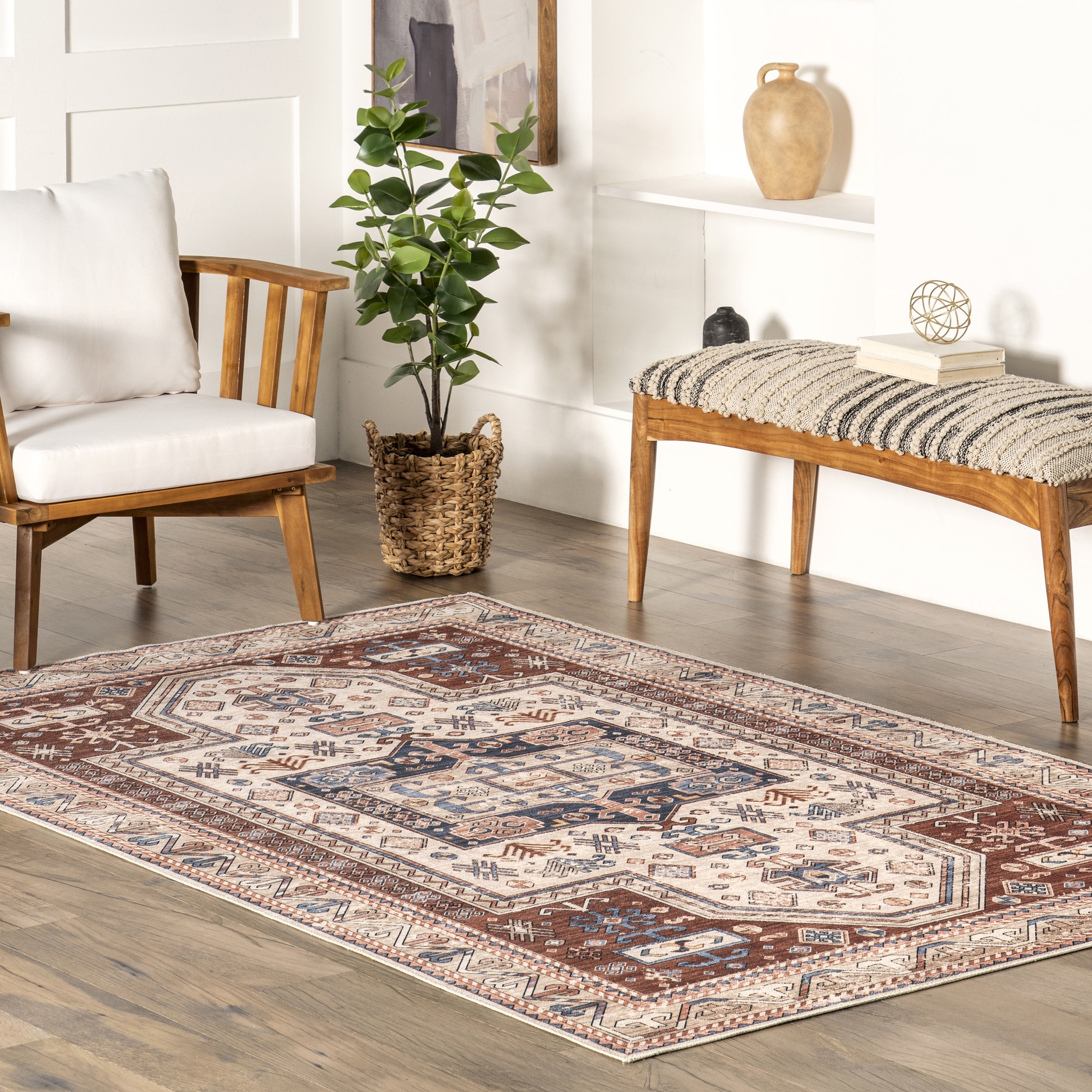 nuLOOM Area Rug, 8' x 10', Rust - Walmart.com