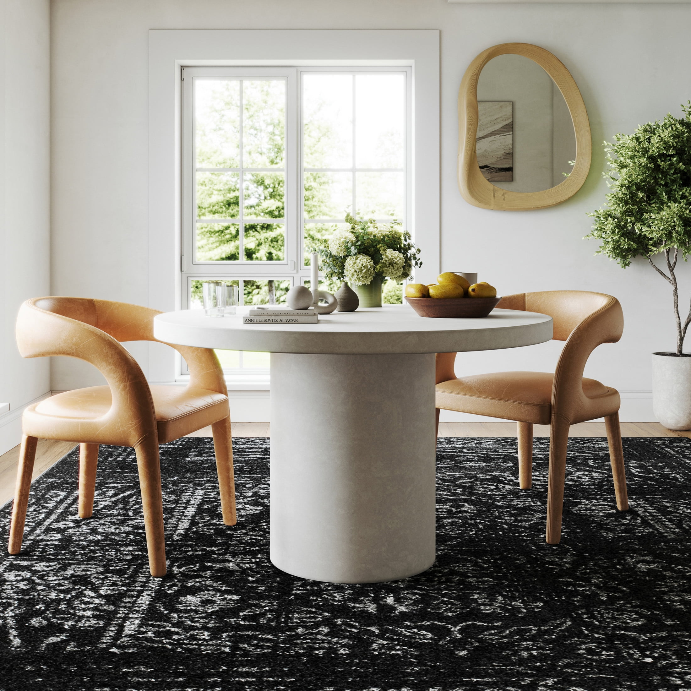 nuLOOM Arlena Vintage Traditional Area Rug, 2' x 3', Arlena Black ...