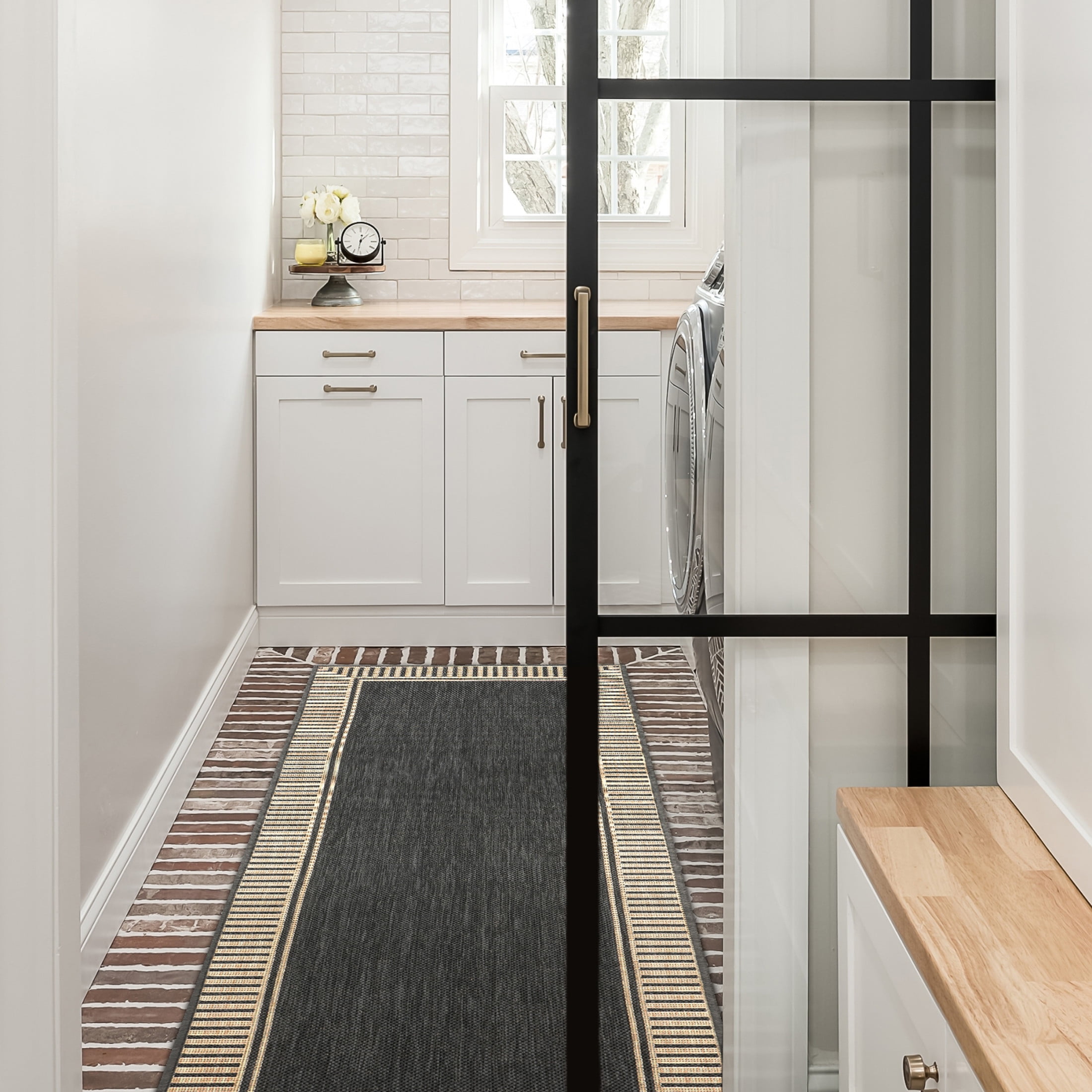 nuLOOM Asha Simple Striped Indoor/Outdoor Area Rug, 2' x 10', Runner ...