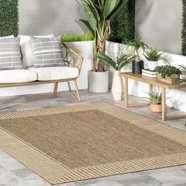 "Hauteloom Dekel Large Indoor/Outdoor Area Rug - Black, Gray, Beige - 5'3"" x 7' for Living Room ...