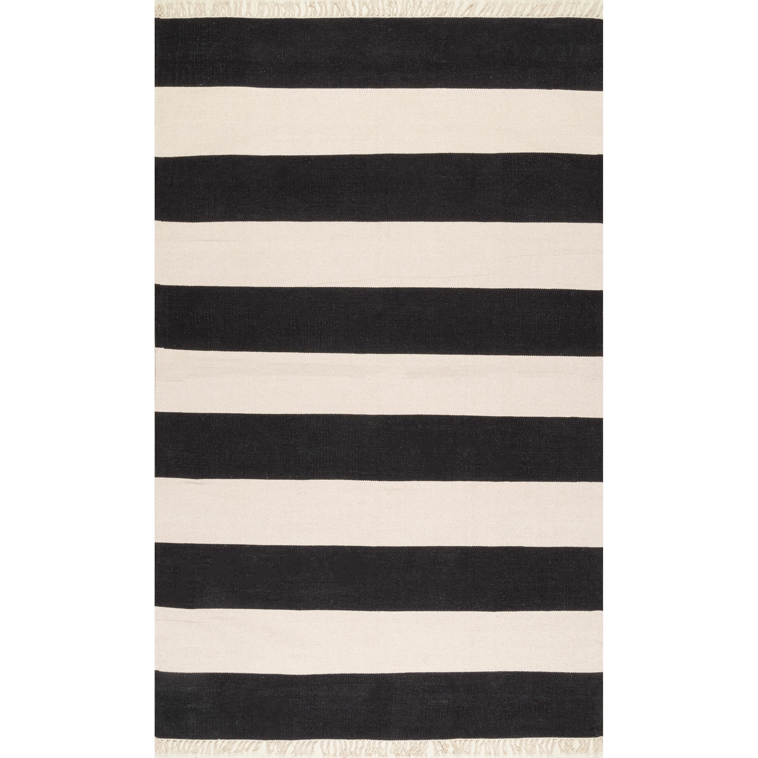 nuLOOM Ashley Striped Accent Rug, 3' x 5', Black - Walmart.com