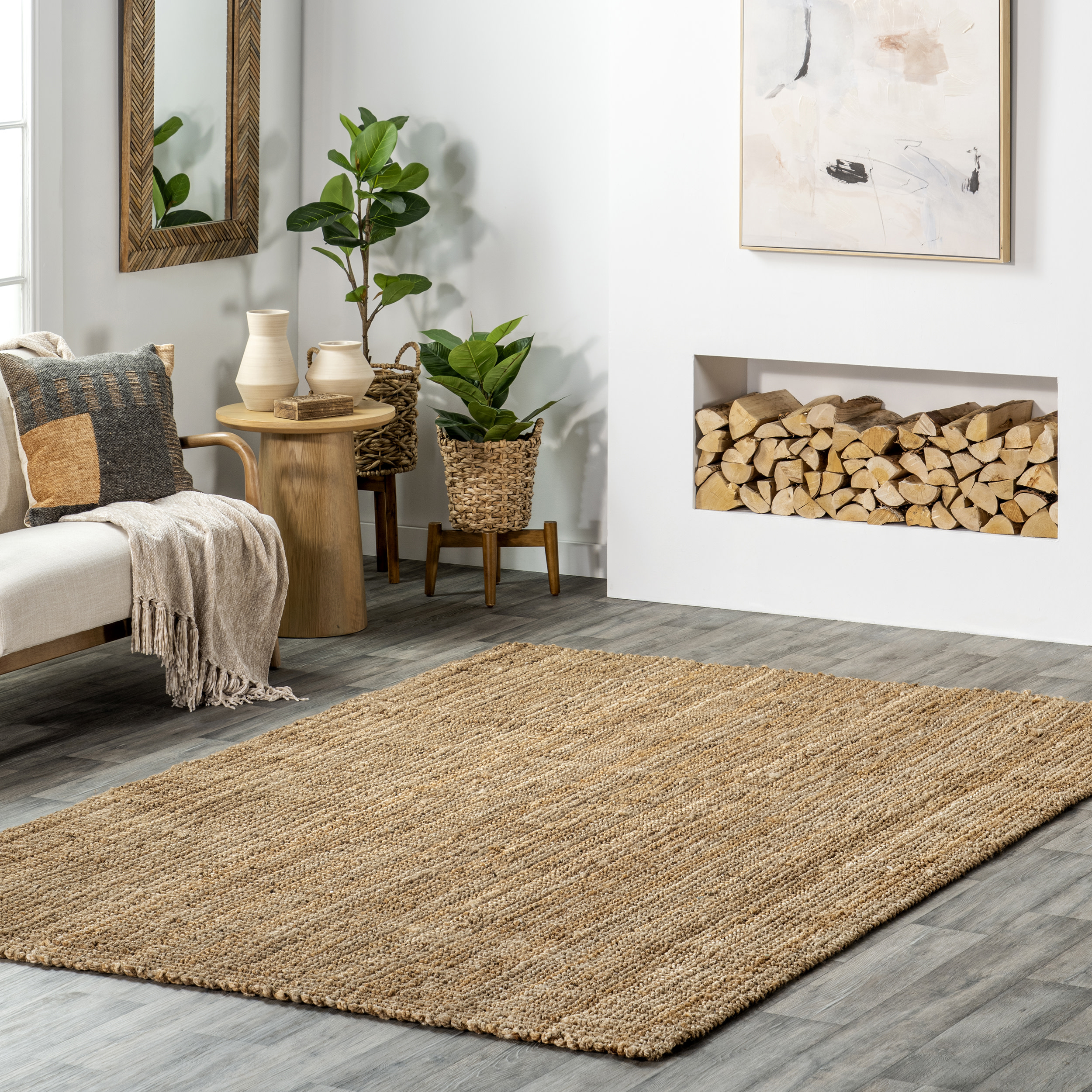 nuLOOM Handwoven Ashli Solid Jute Area Rug - Walmart.com
