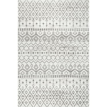 SAFAVIEH Chelsea Marilou Checkered Wool Area Rug, Black/Ivory, 2'6" x 5 ...