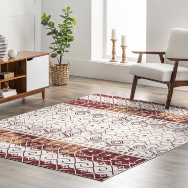 ReaLife Rugs Machine Washable Vintage Distressed Traditional - Beige ...