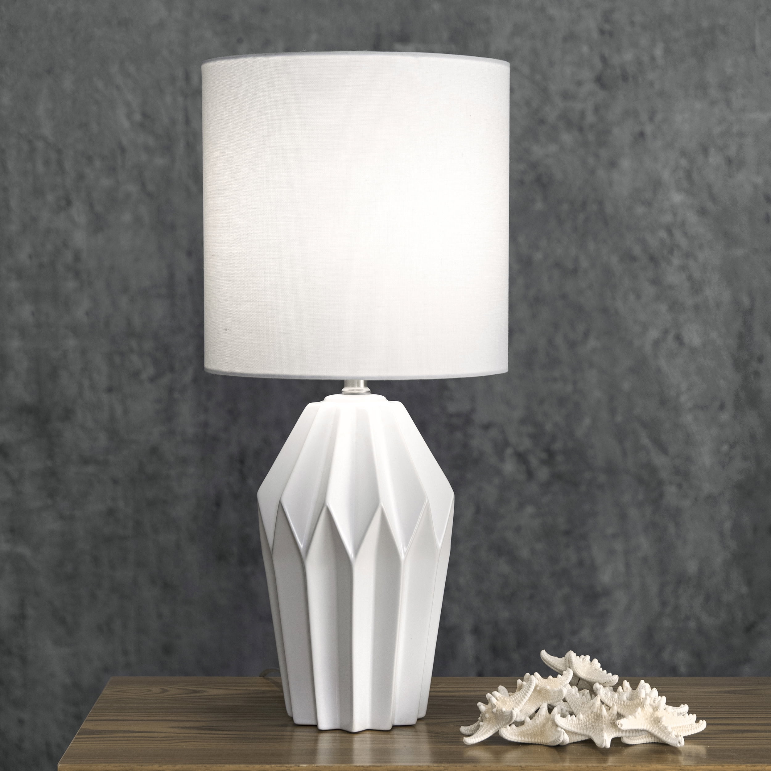nuLOOM Bryan 24" Ceramic Table Lamp, 24" H x 11" W x 11" D, White ...
