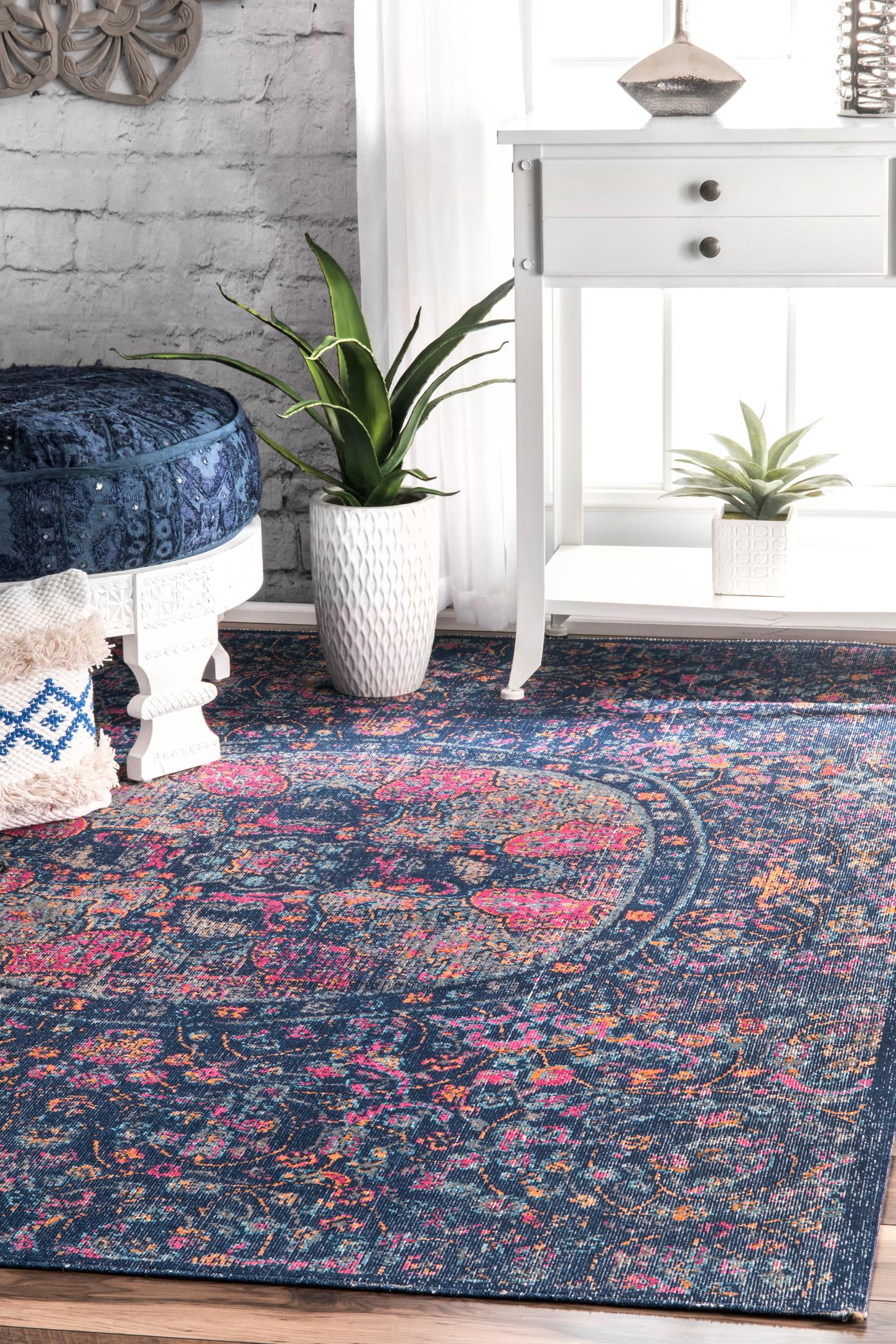 nuLOOM Celina Floral Mandala Area Rug or Runner - Walmart.com