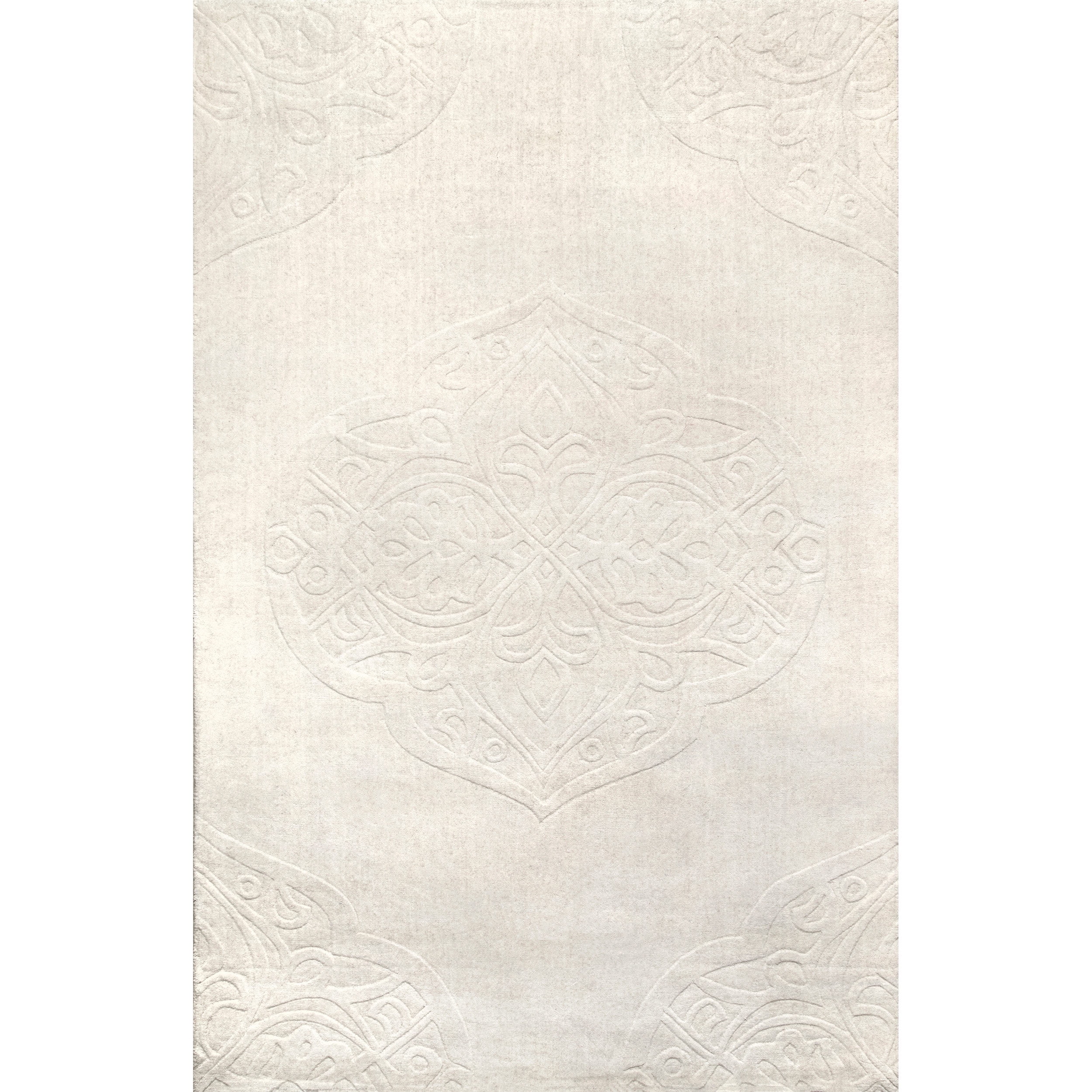 nuLOOM Chelsea Medallion Wool Area Rug, 4' x 6', Ivory - Walmart.com