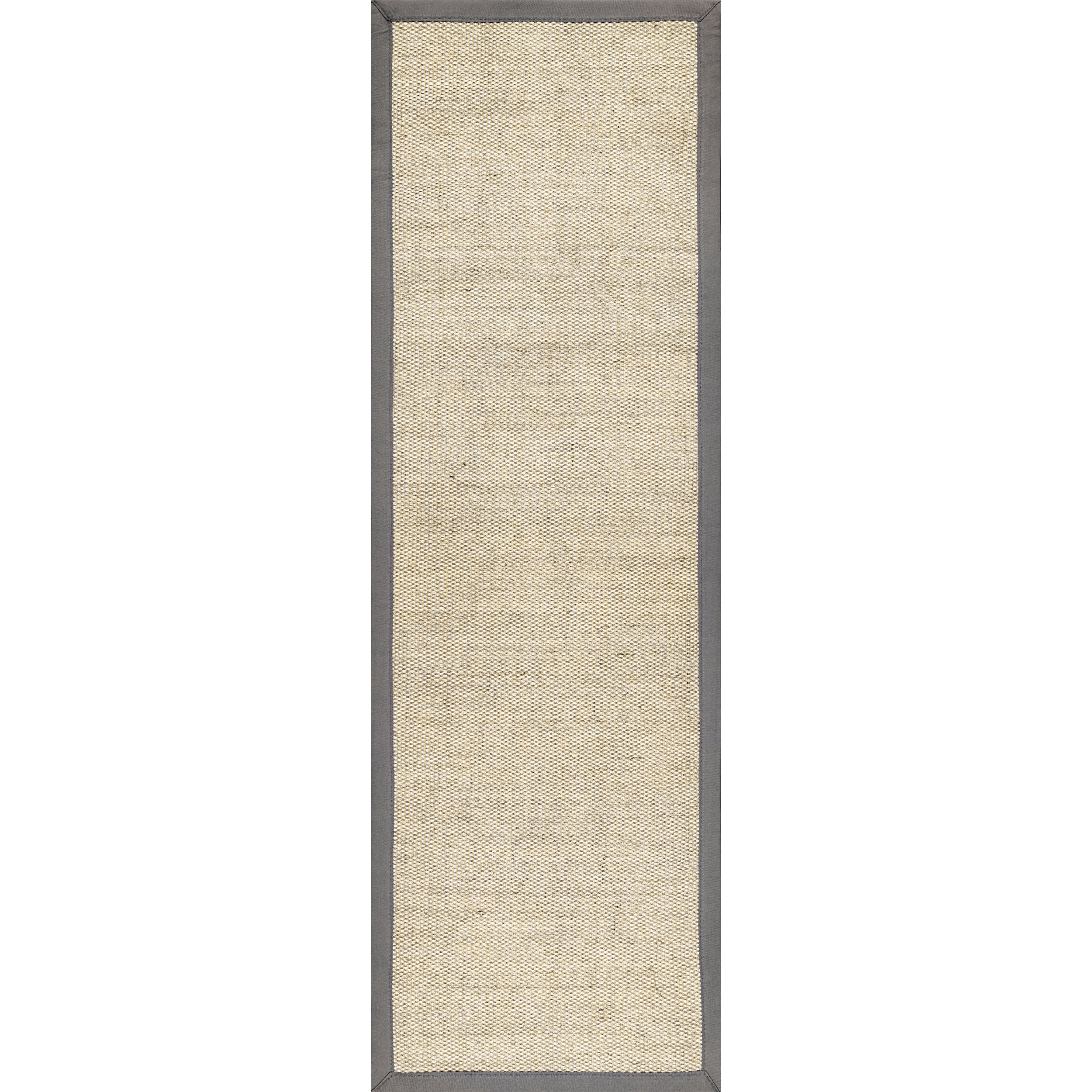 nuLOOM Chloe Bordered Sisal Runner Rug, 2' 6" x 10', Gray - Walmart.com