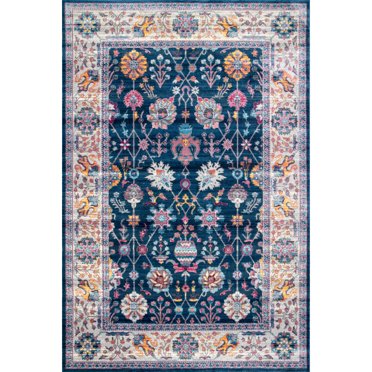 nuLOOM Veronica Vintage Distressed Area Rug, 5' 3" x 7' 7", Aqua ...